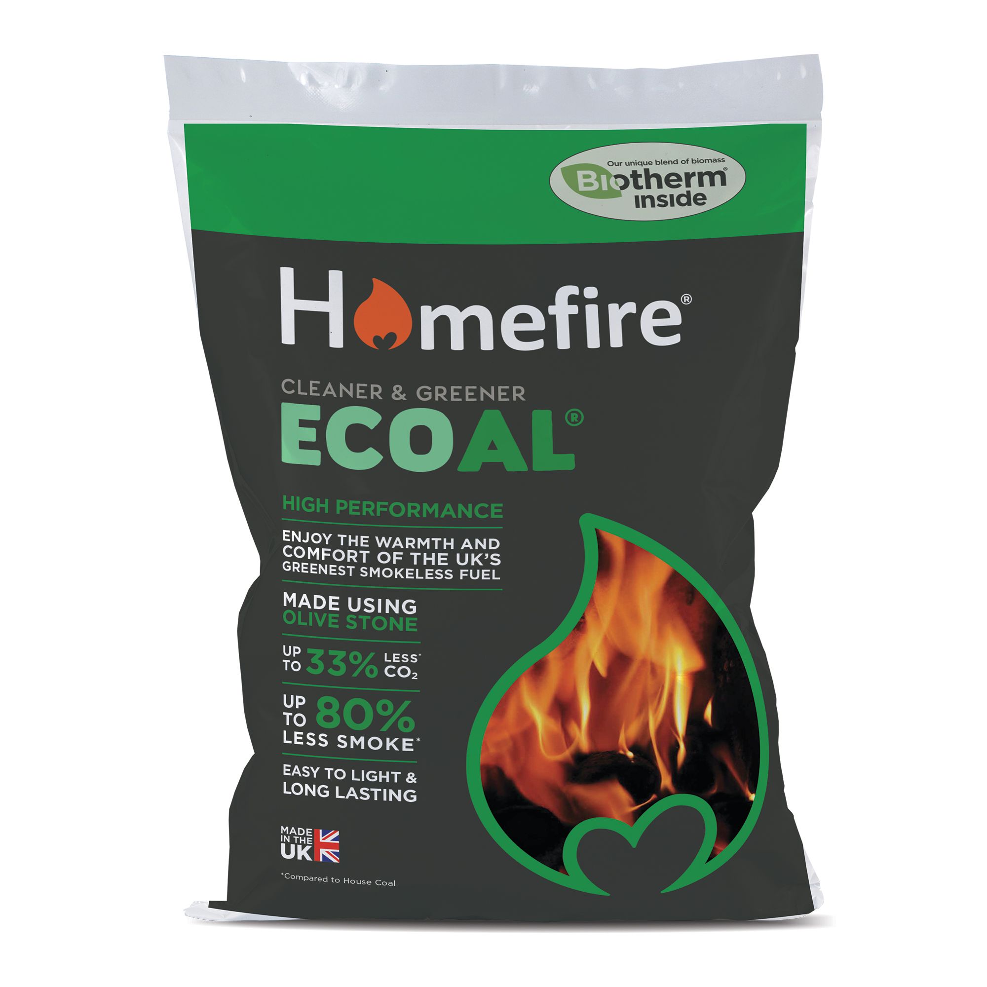 Homefire Ecoal Solid fuel briquettes 10kg | DIY at B&Q