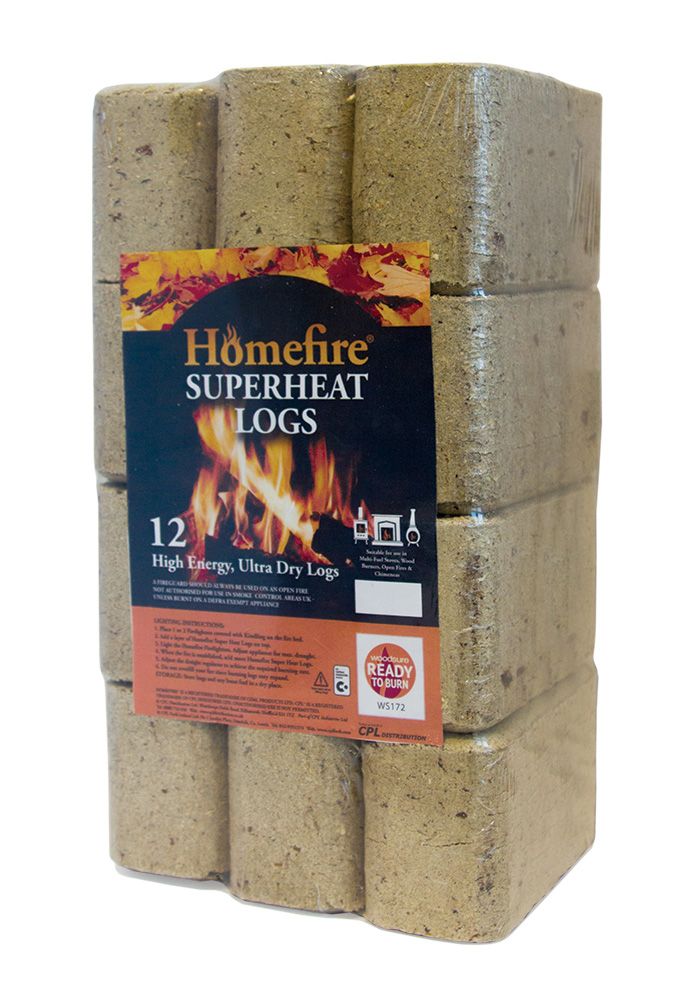 Homefire Superheat Fire log, Pack of 12 | DIY at B&Q