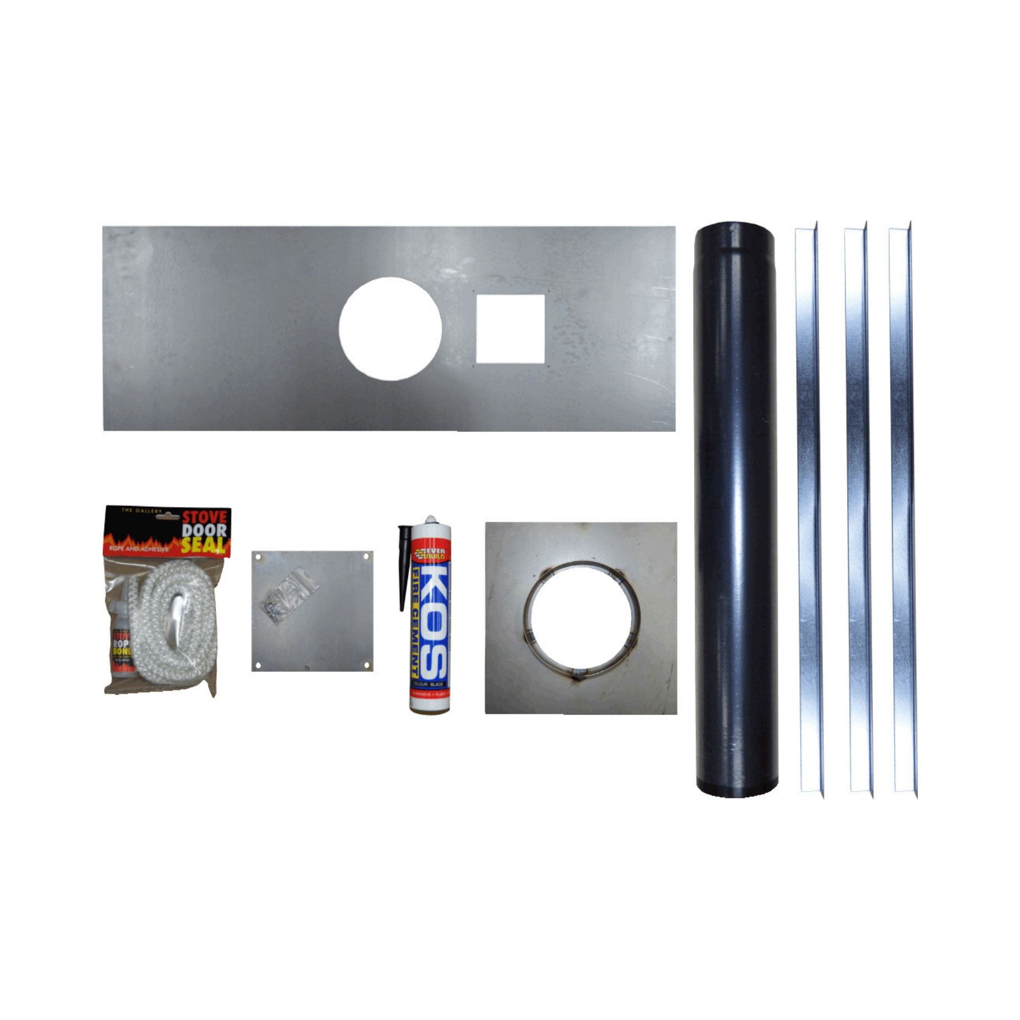 Hothouse Black Stove fixing kit, (W)400mm | DIY at B&Q