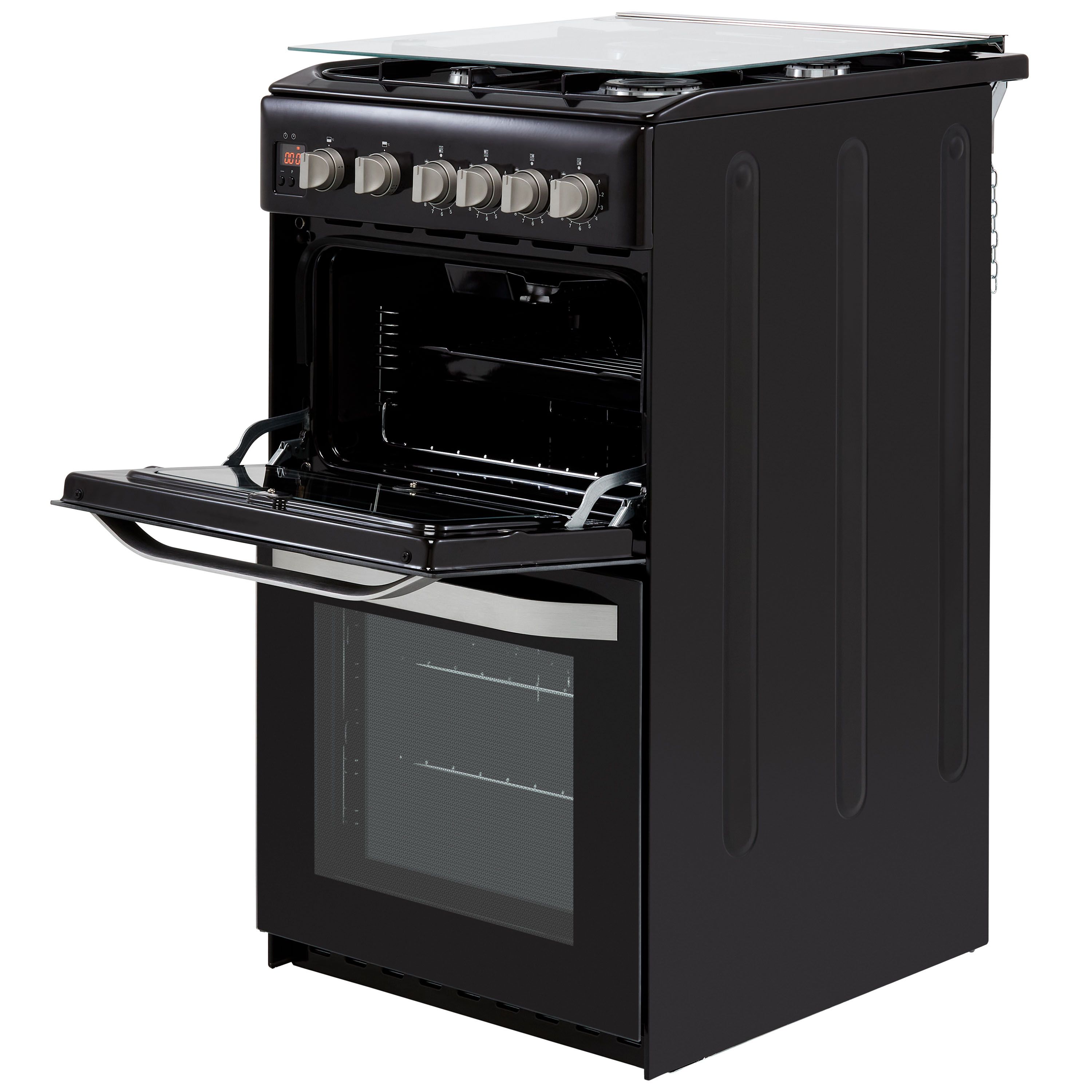 Hotpoint HD5G00CCBK/UK 50cm Double Gas Cooker with Gas Hob - Black