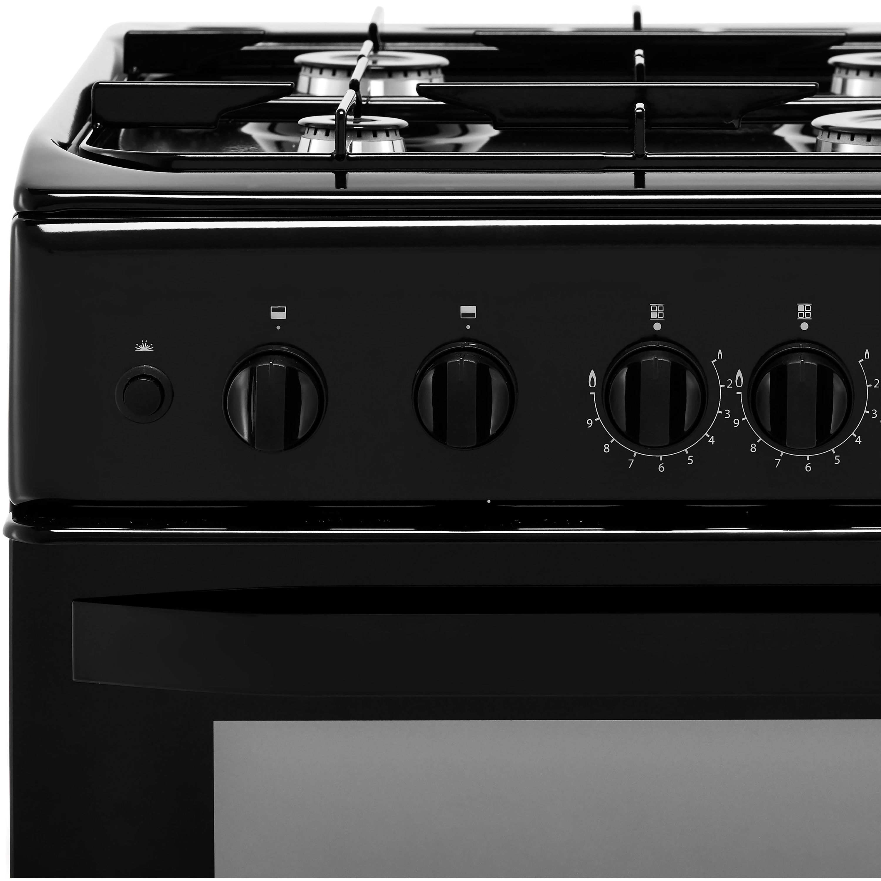 Hotpoint HD5G00KCB_BK 50cm Double Gas Cooker with Gas Hob - Black