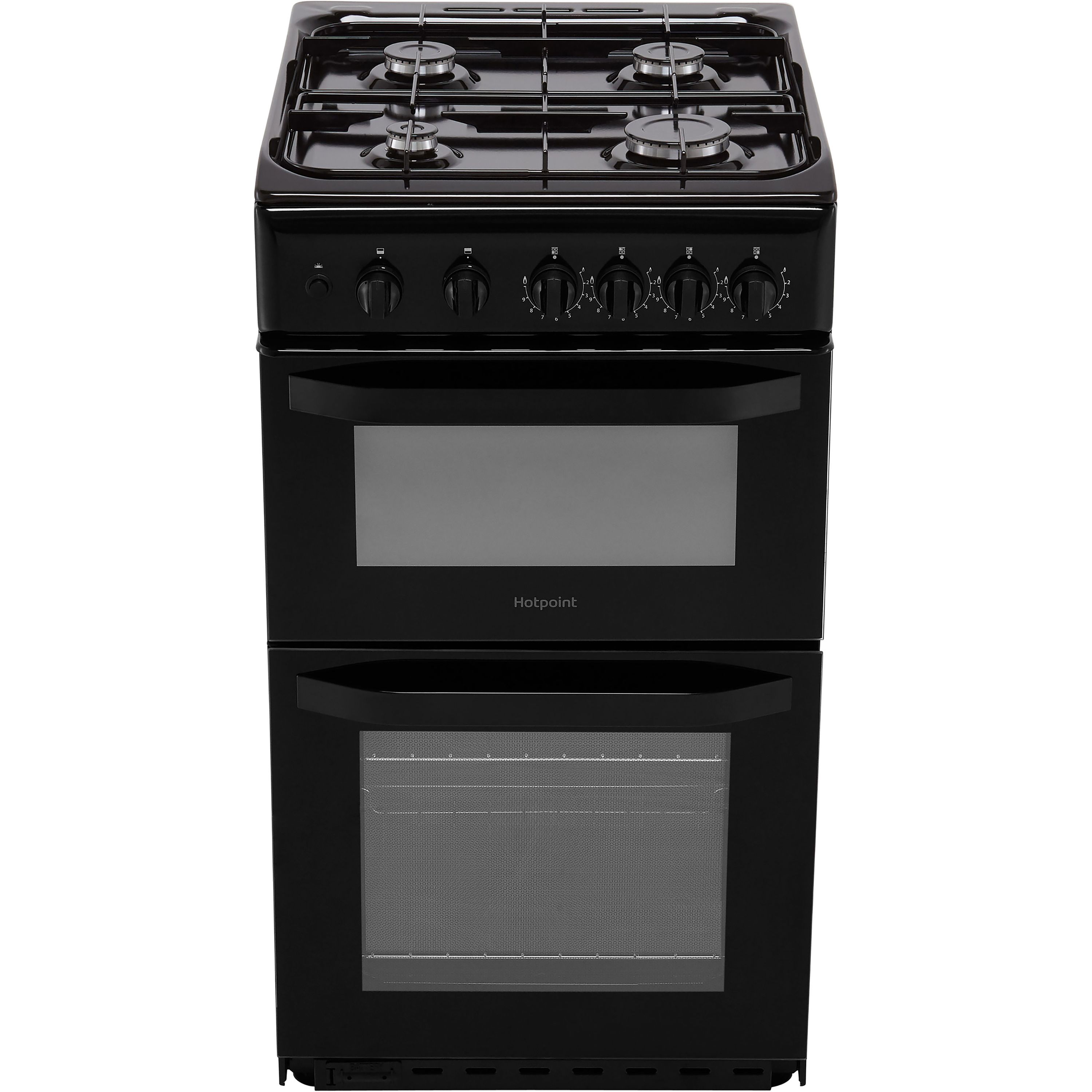 Hotpoint HD5G00KCB_BK 50cm Double Gas Cooker with Gas Hob - Black