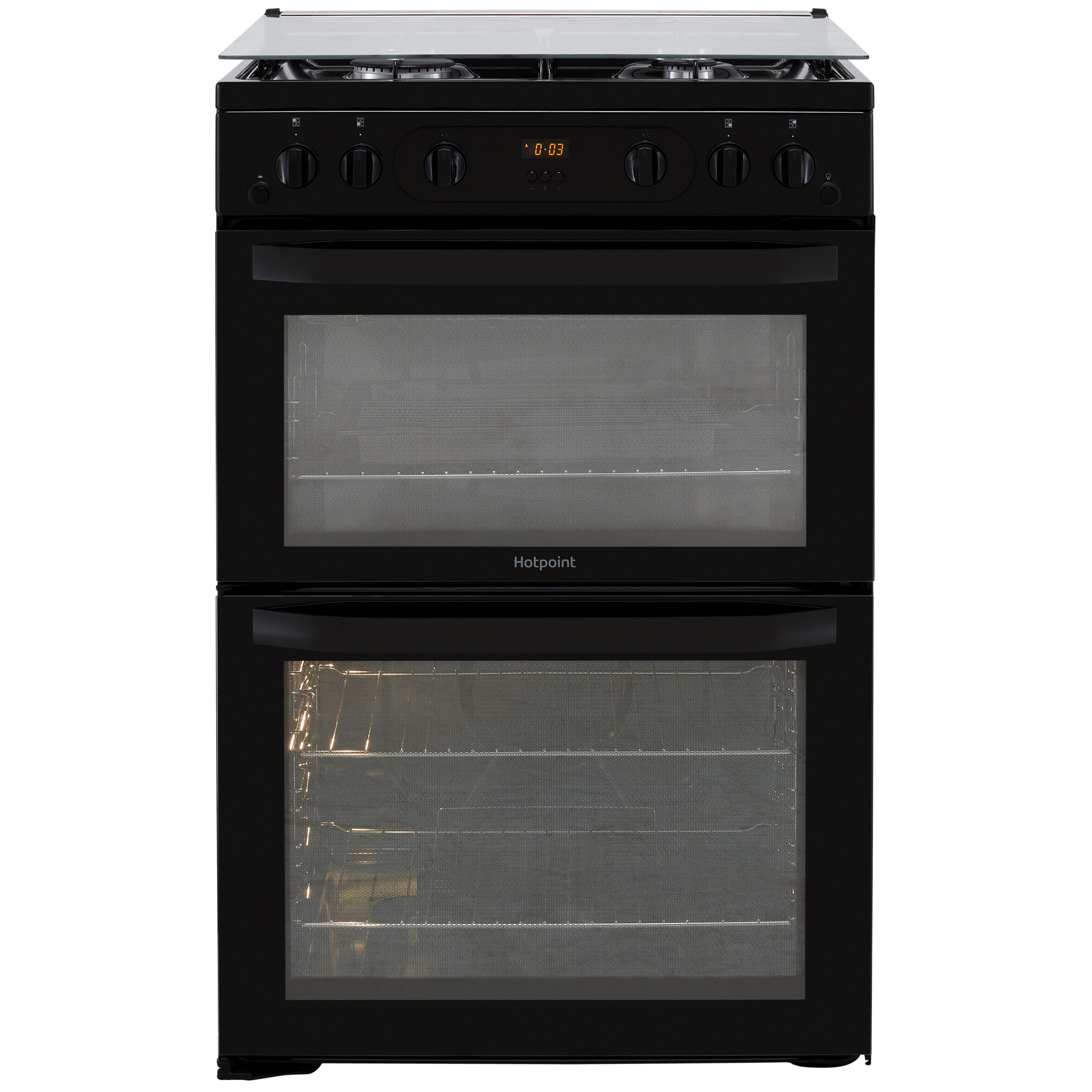 Buy Hotpoint HDM67G0CCB/UK 60cm Double Conventional Cooker with Gas Hob ...