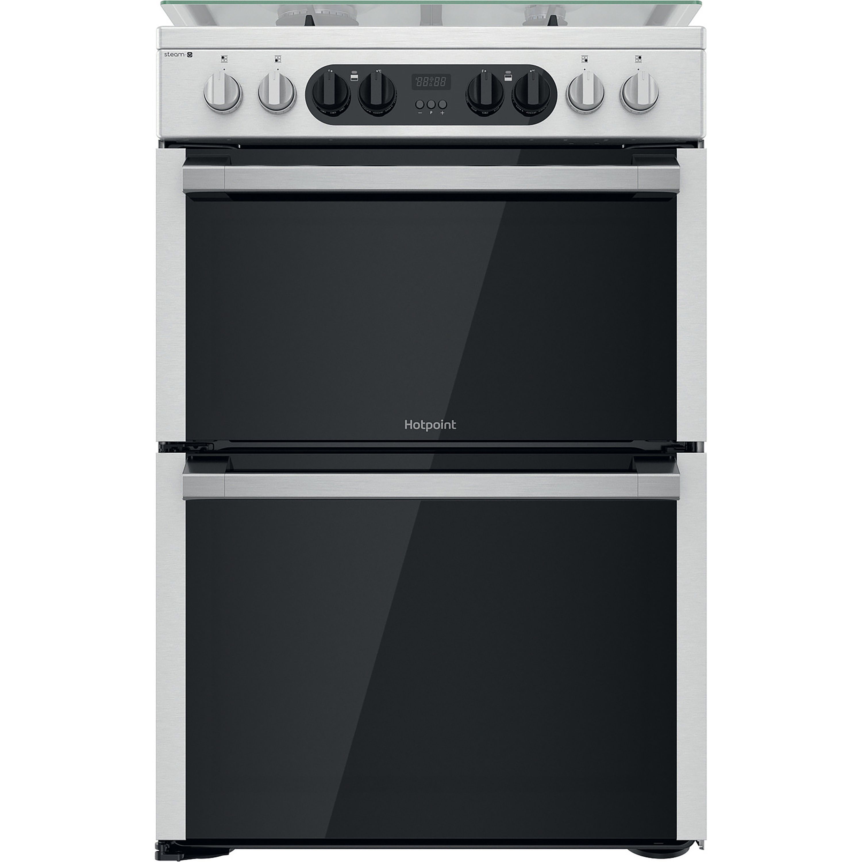 Hotpoint HDM67G8C2CX/UK_SI 60cm Double Electric & gas Cooker with Gas ...