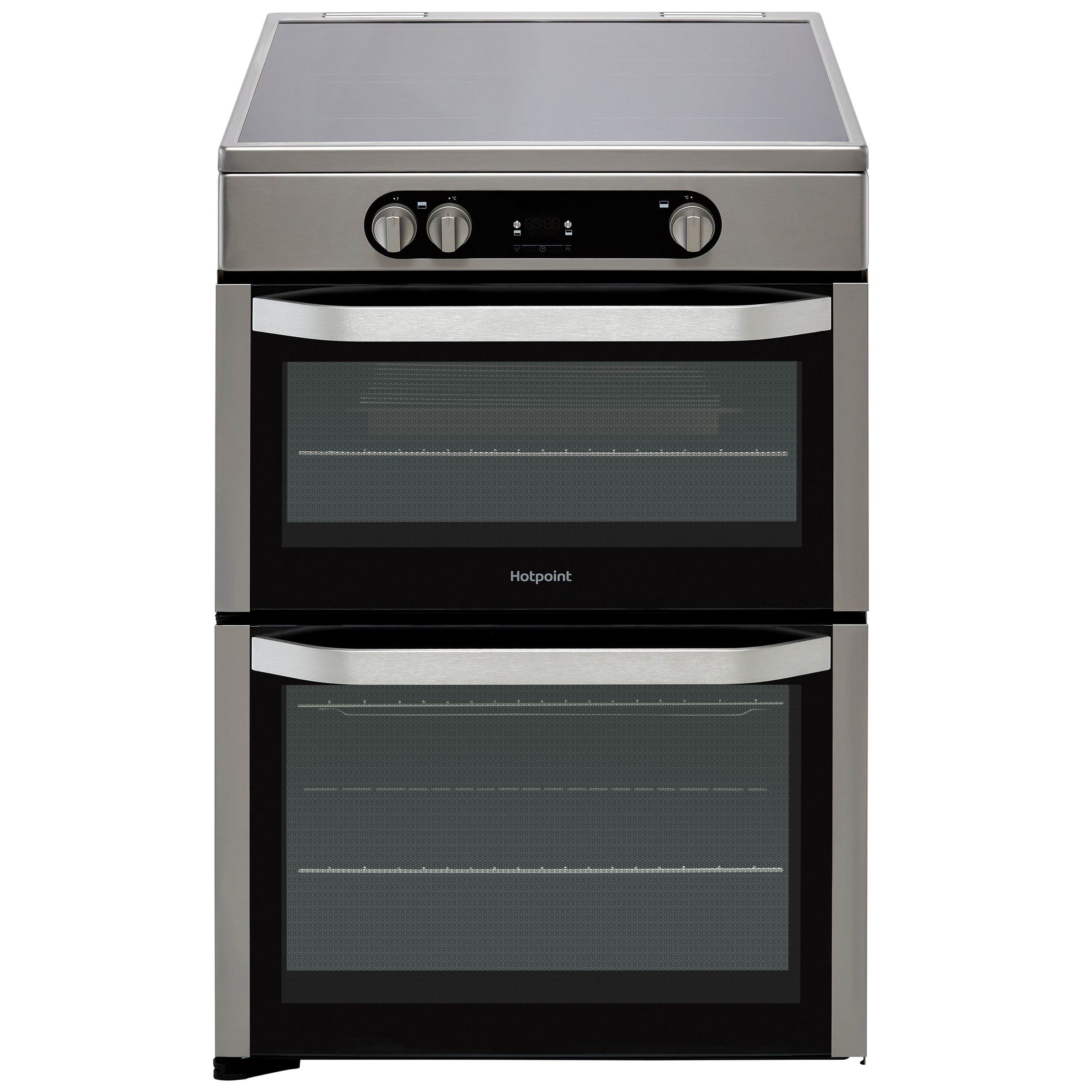 Hotpoint HDM67I9H2CX/UK 60cm Double Electric Cooker with Induction Hob