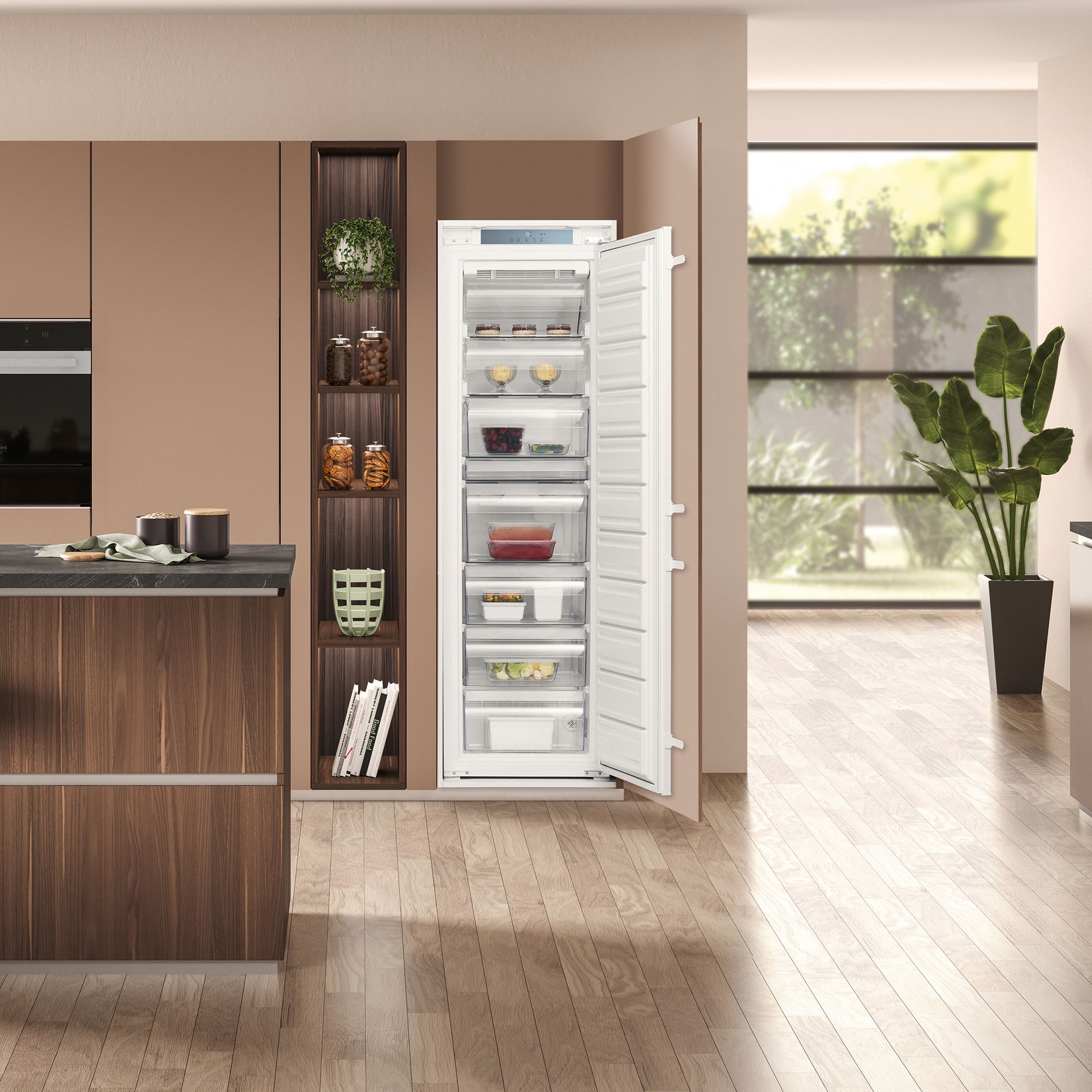 Hotpoint HTSD18F013H1 Integrated Frost free Freezer - White