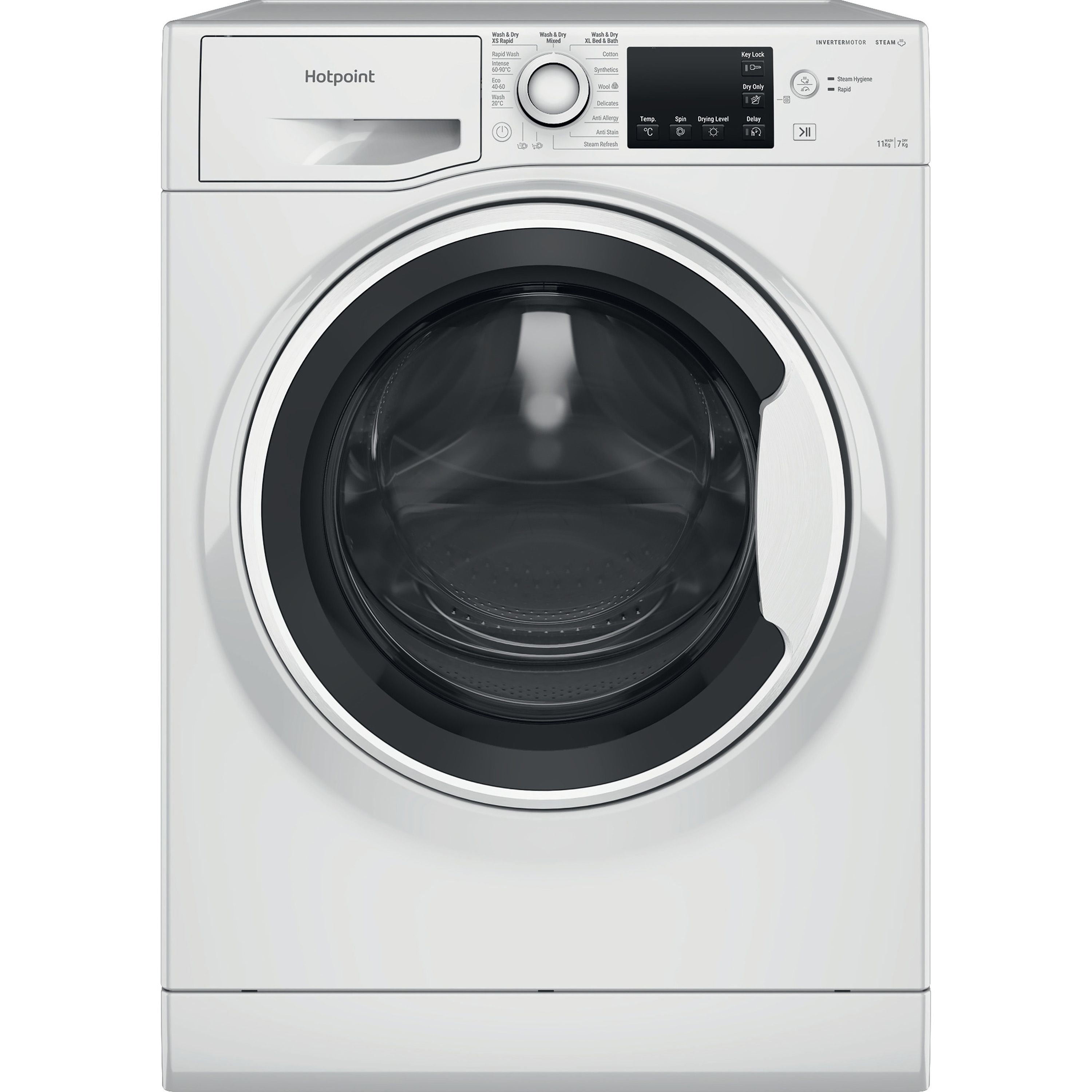 Hotpoint NDB11724WUK_WH 11kg/7kg Freestanding Condenser Washer dryer ...