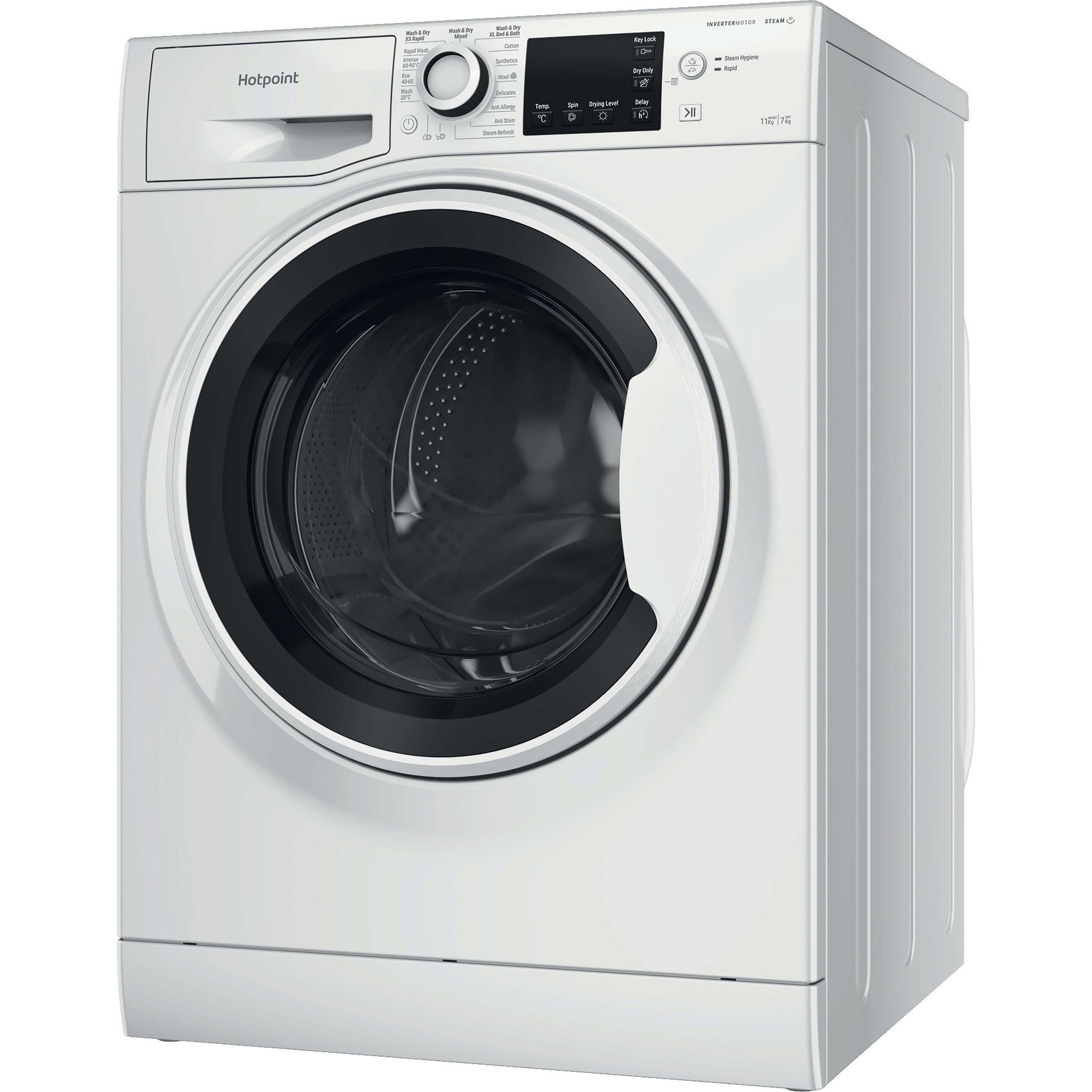 Hotpoint NDB11724WUK_WH 11kg/7kg Freestanding Condenser Washer dryer ...