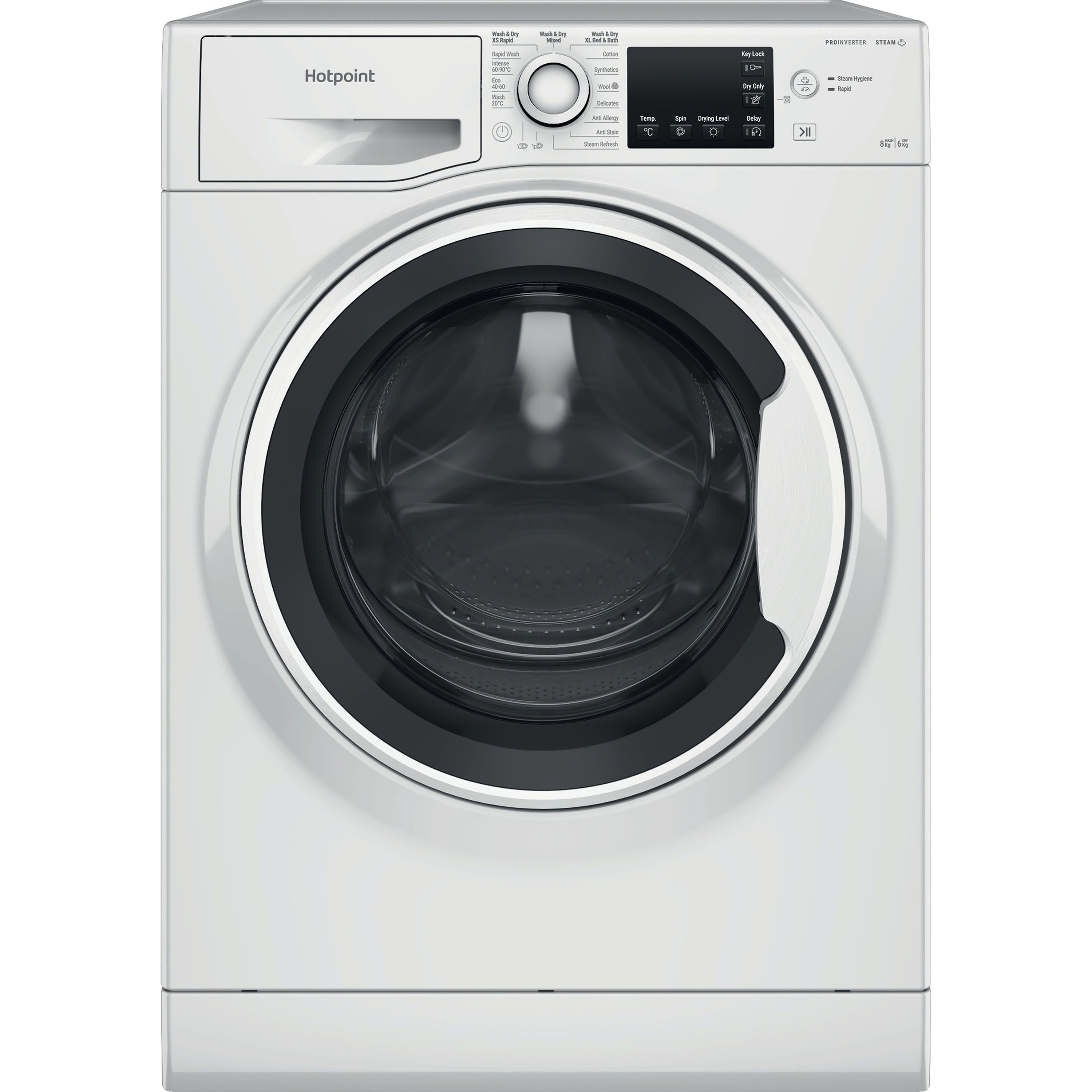 Hotpoint NDB8635WUK_WH 8kg/6kg Freestanding Condenser Washer dryer ...