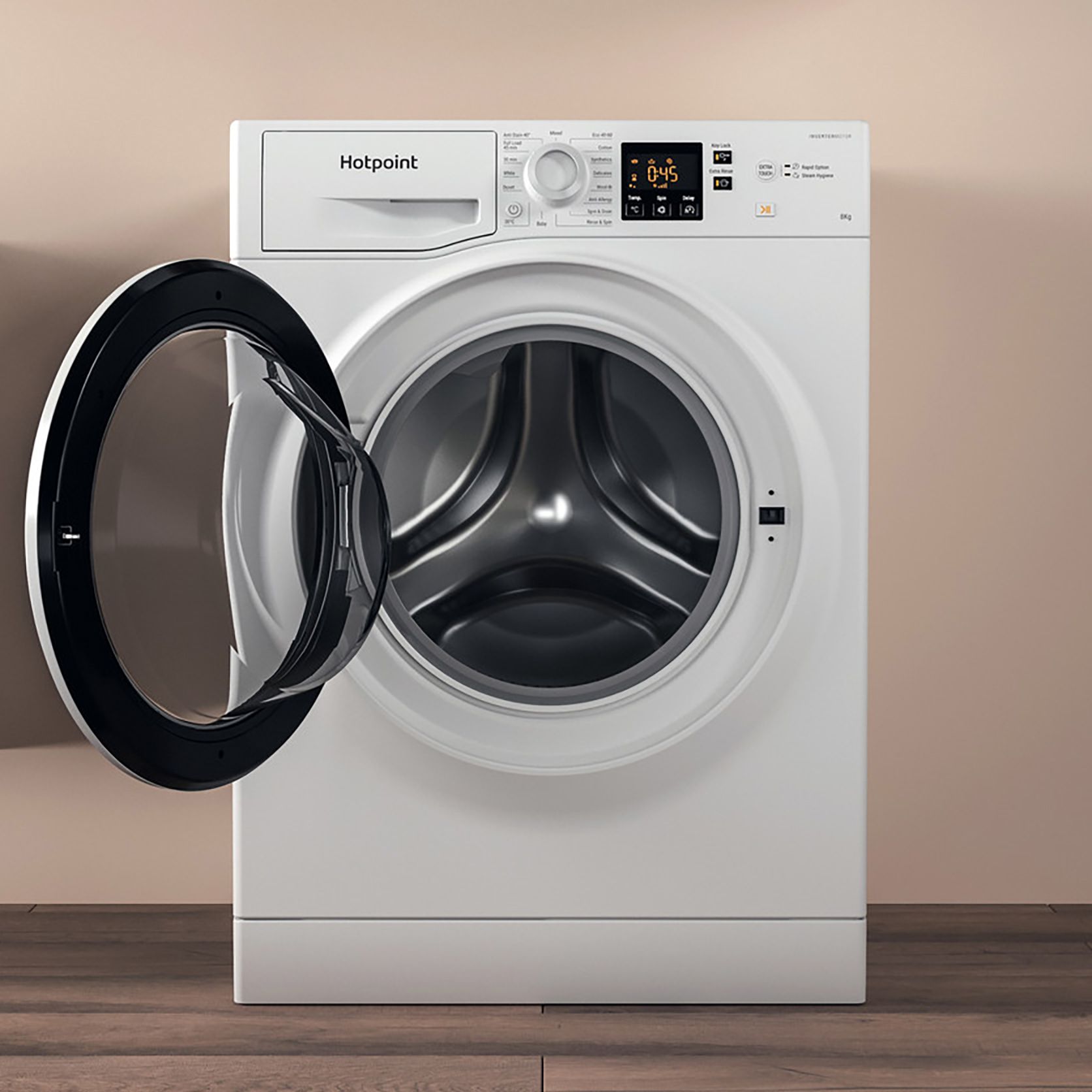 Hotpoint NSWA843CWWUKN 8kg Freestanding 1400rpm Washing machine - White