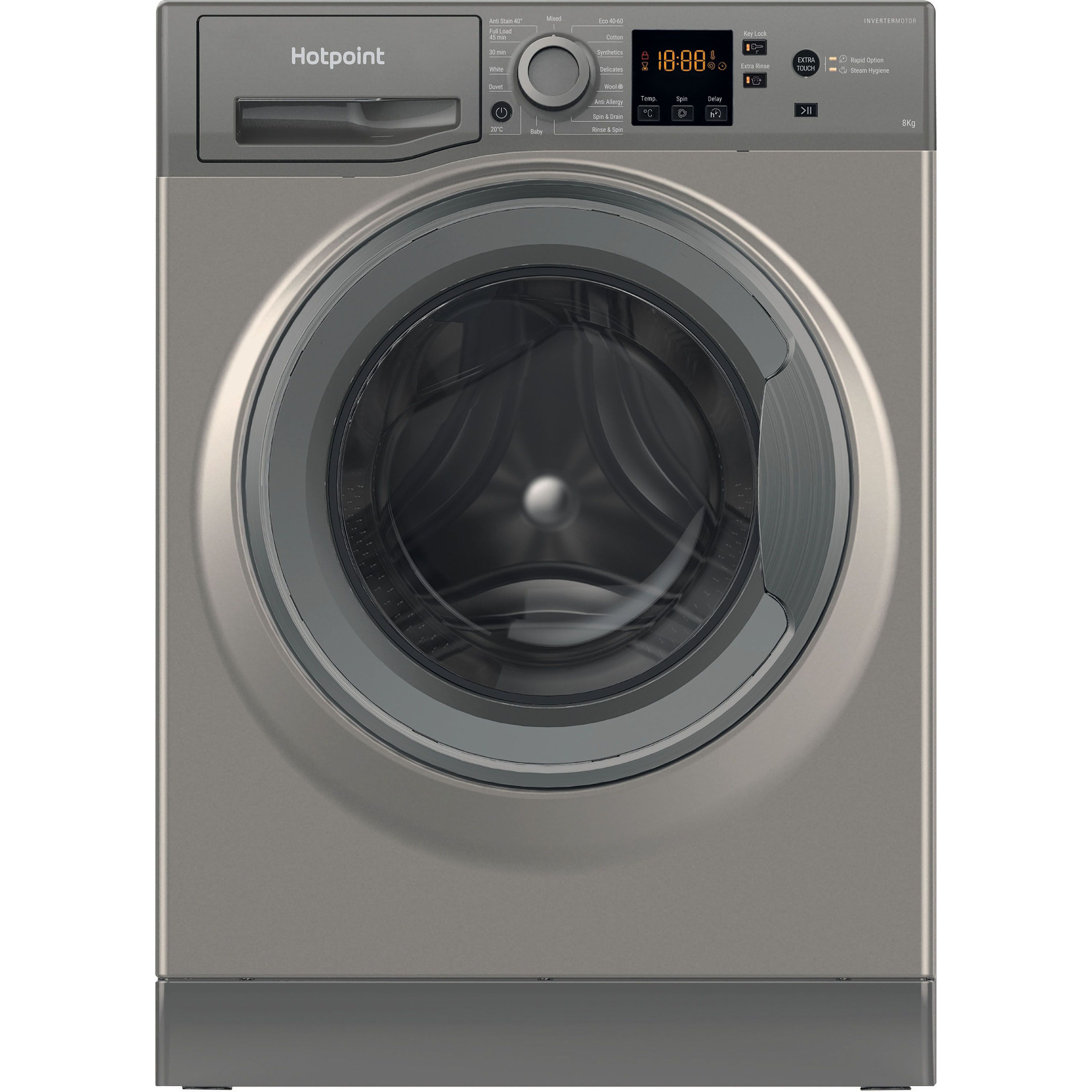 Hotpoint NSWM845CGGUKN_GH 8kg Freestanding 1400rpm Washing machine ...