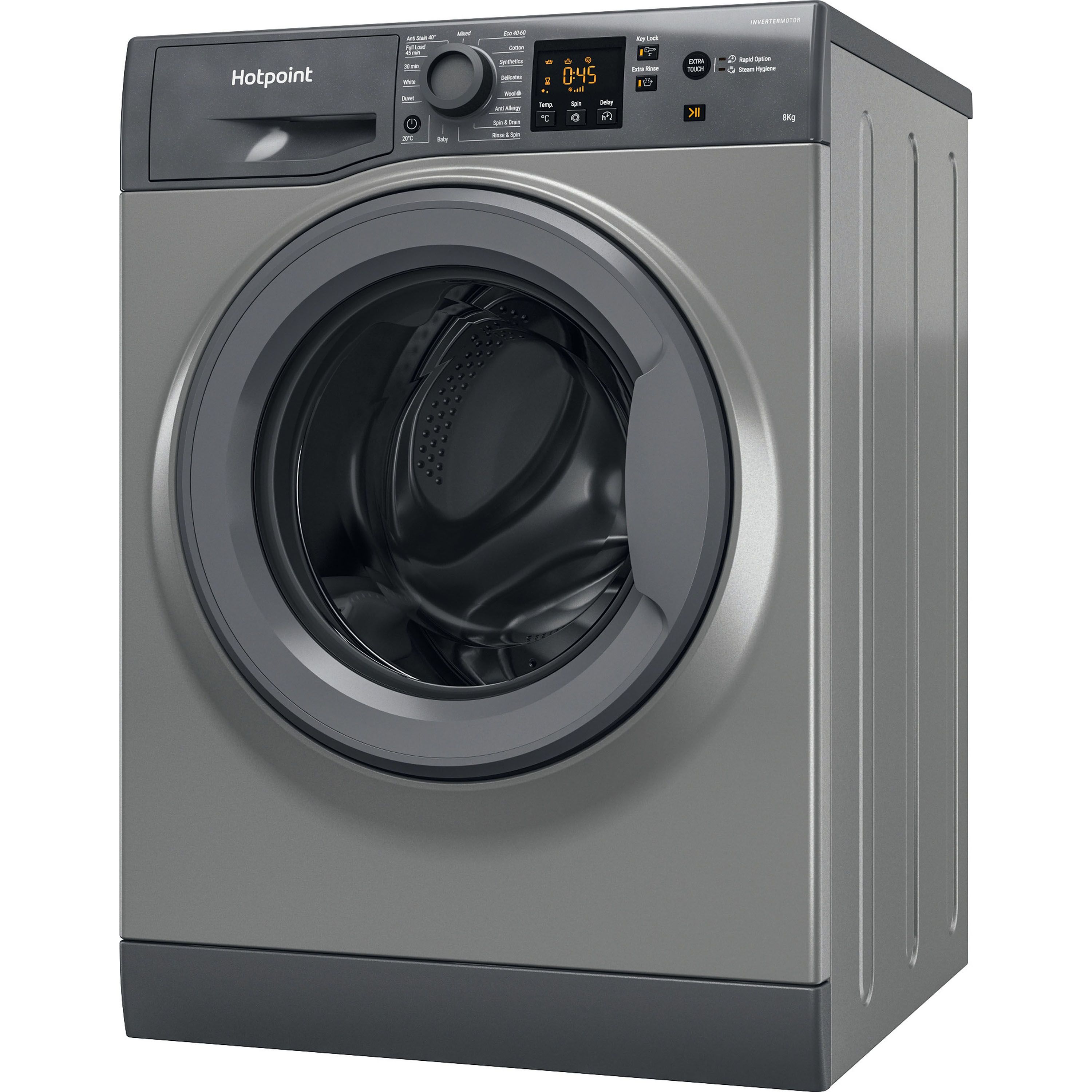 Hotpoint NSWM845CGGUKN_GH 8kg Freestanding 1400rpm Washing machine ...