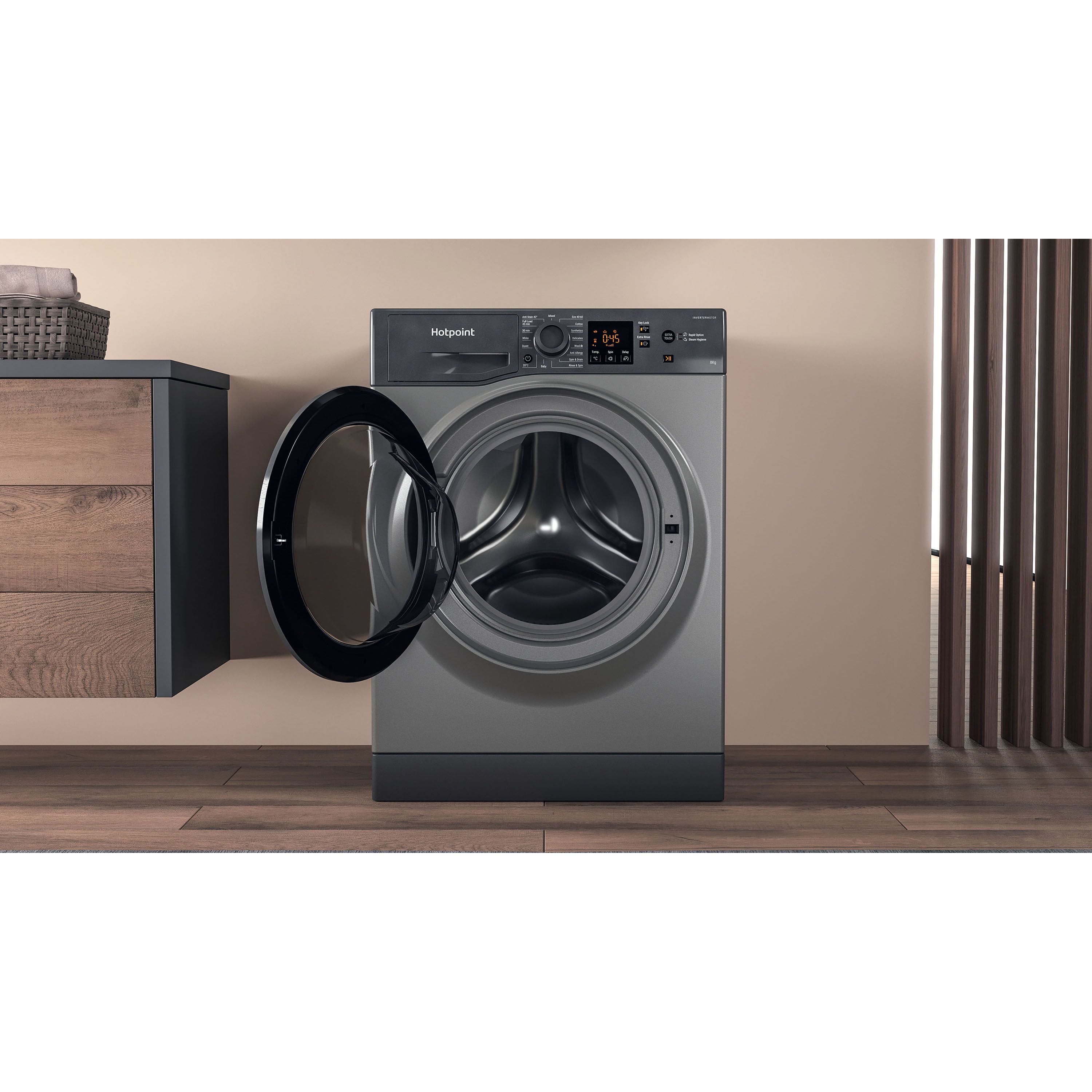 Hotpoint NSWM845CGGUKN_GH 8kg Freestanding 1400rpm Washing machine ...