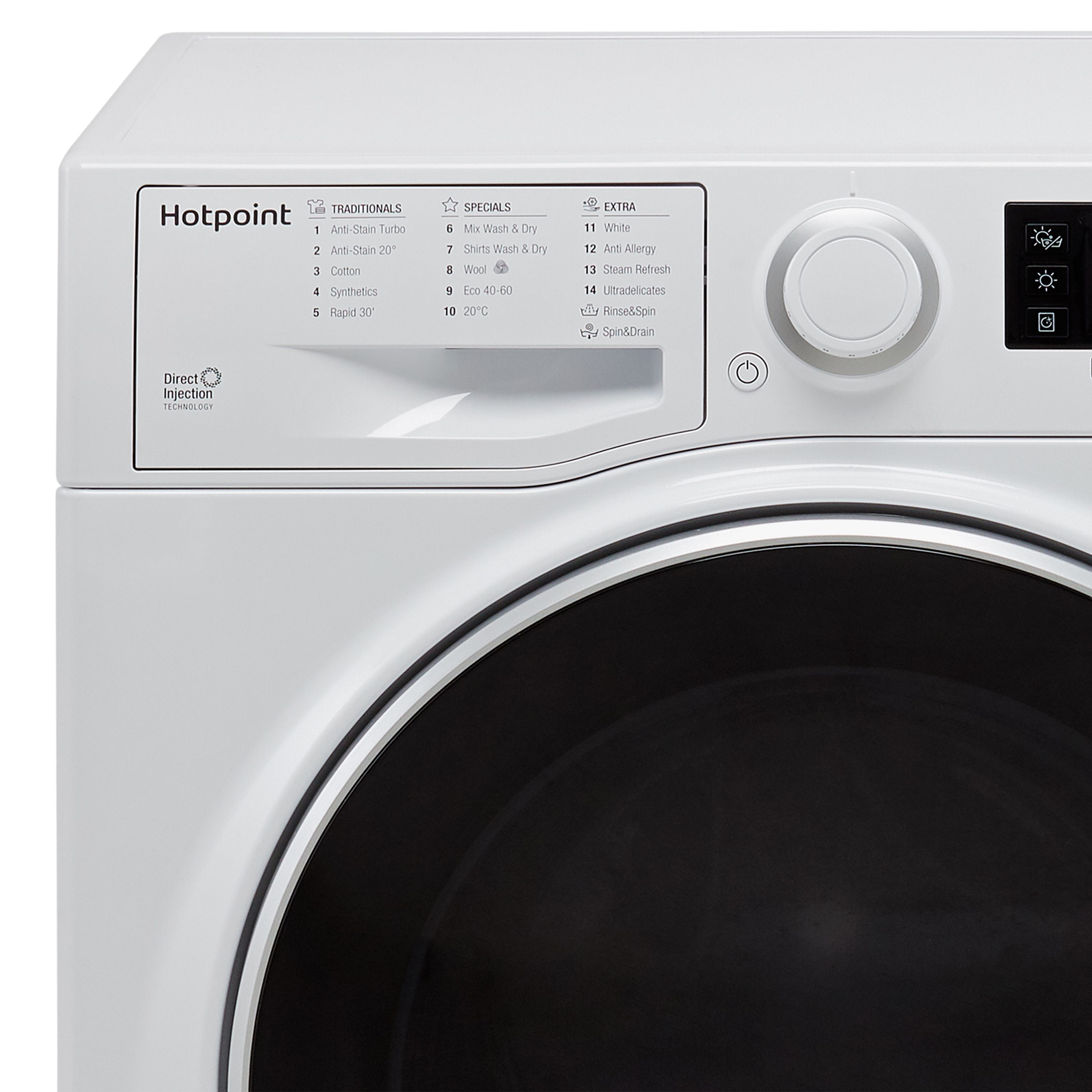 Hotpoint RD1176JDUKN_WH 11kg/7kg Freestanding Condenser Washer dryer ...