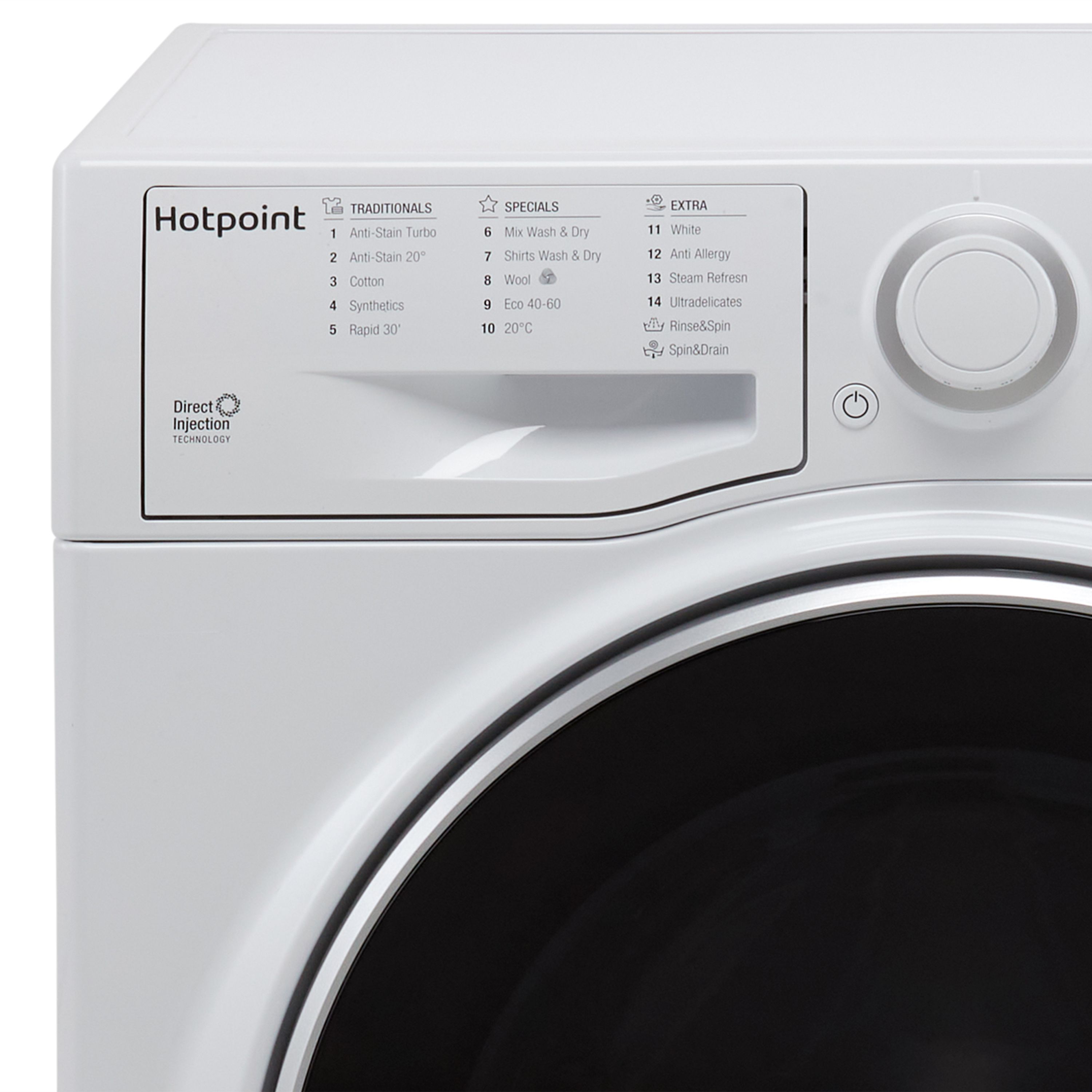 Hotpoint RD964JDUKN_WH 9kg/6kg Freestanding Condenser Washer dryer - White