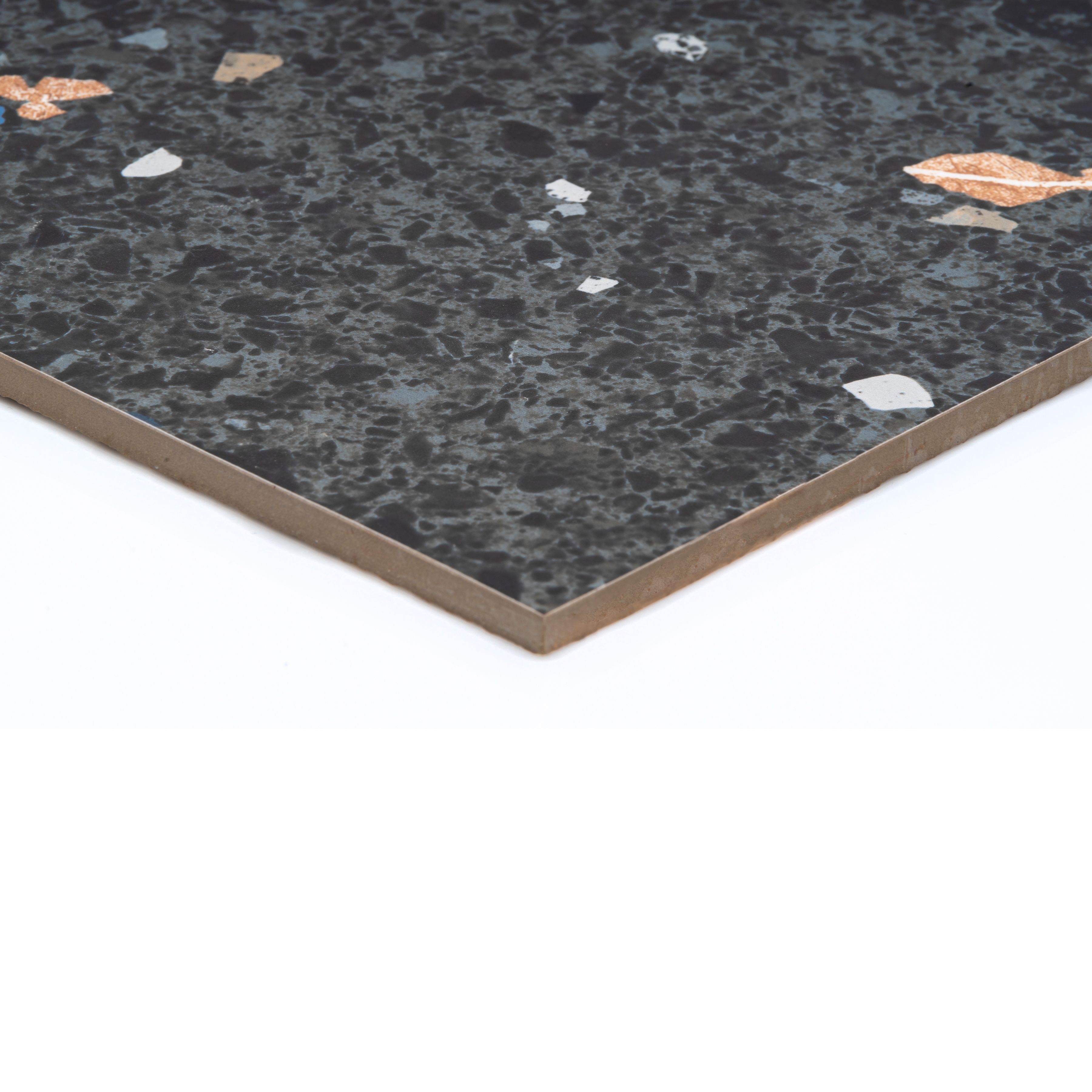House of Mosaics Sorrento Black Gloss Terrazzo Porcelain Indoor Wall ...