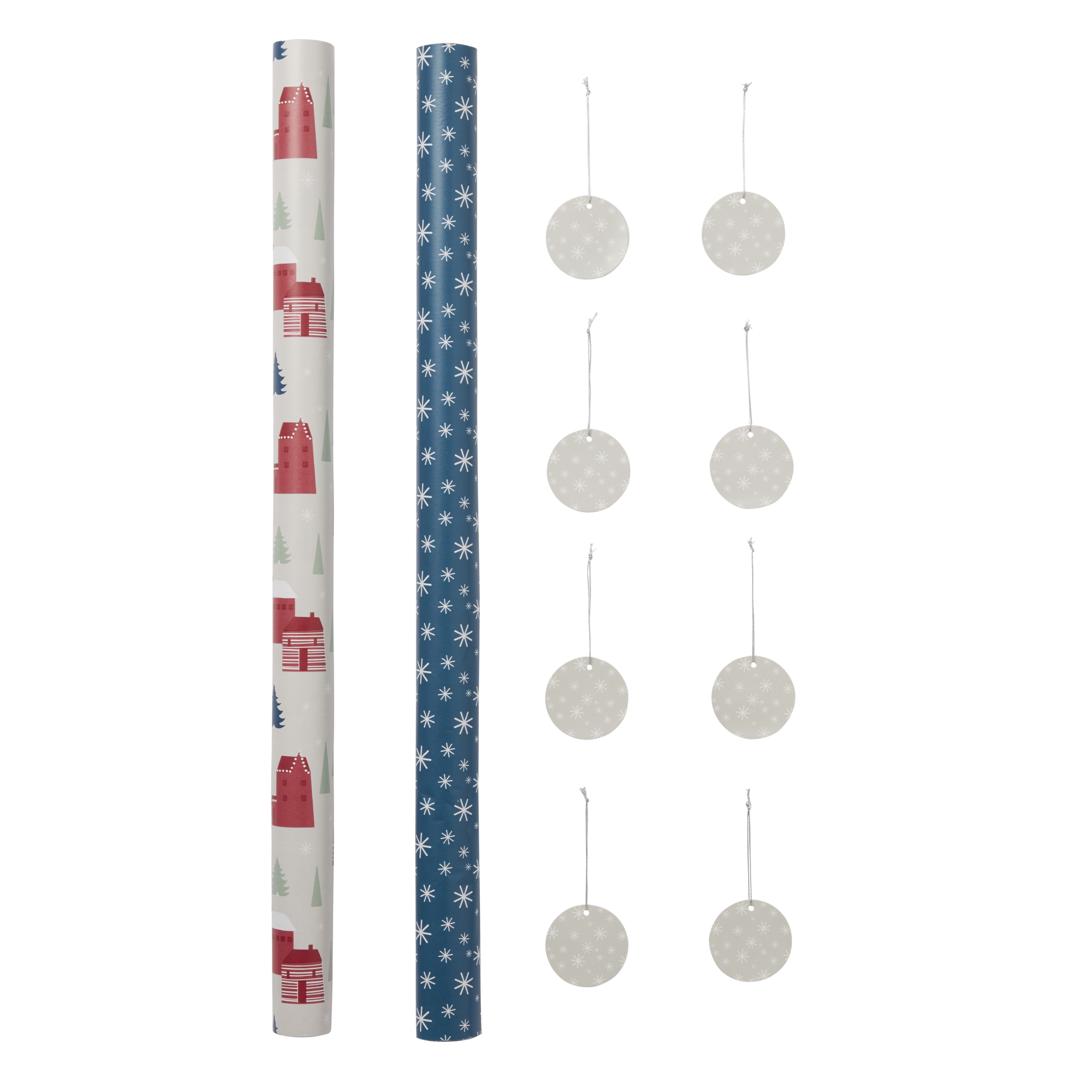 House & snow Christmas wrapping paper 4m, Set of 3 | DIY at B&Q