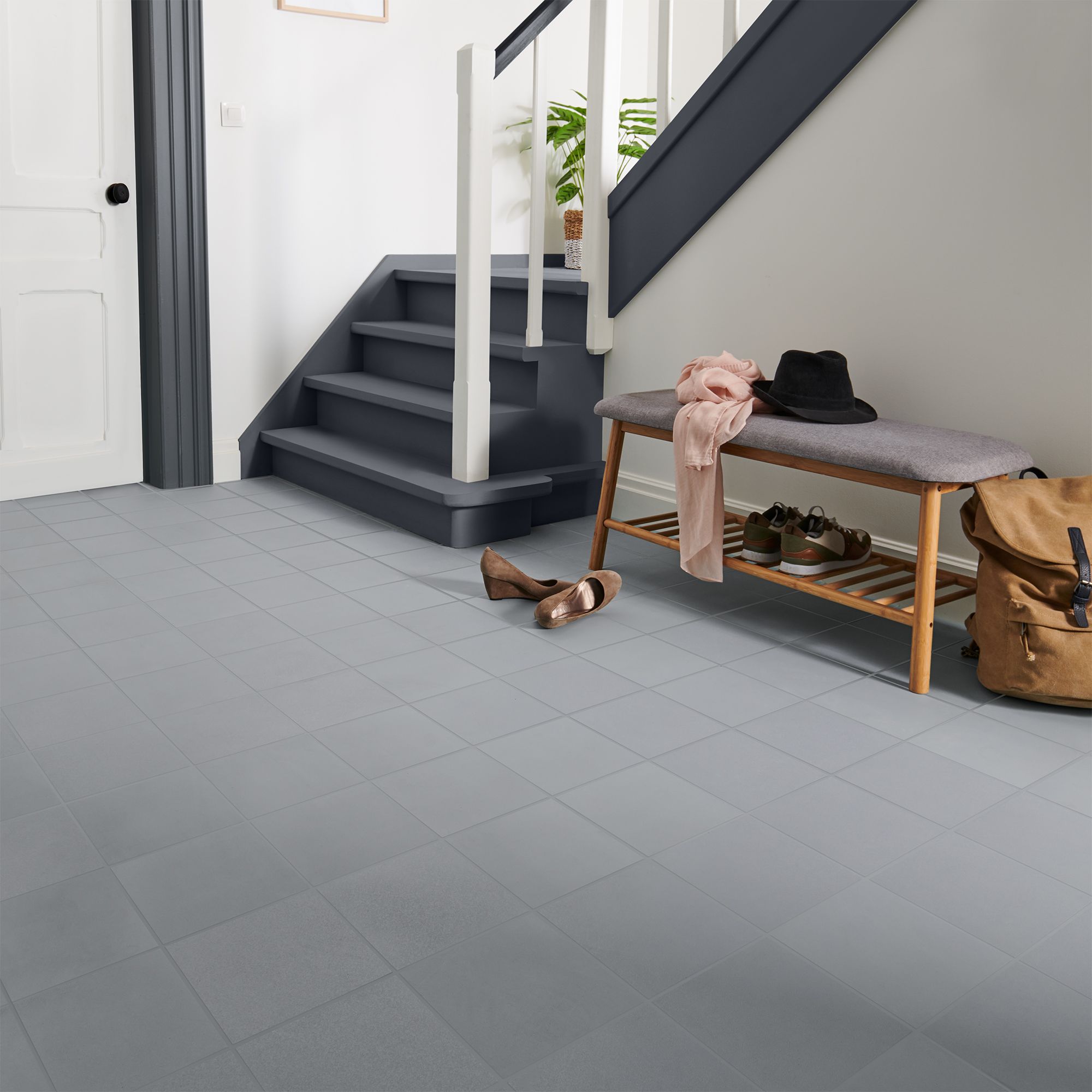 Hydrolic Light grey Matt Stone effect Porcelain Wall & floor Tile, Pack ...