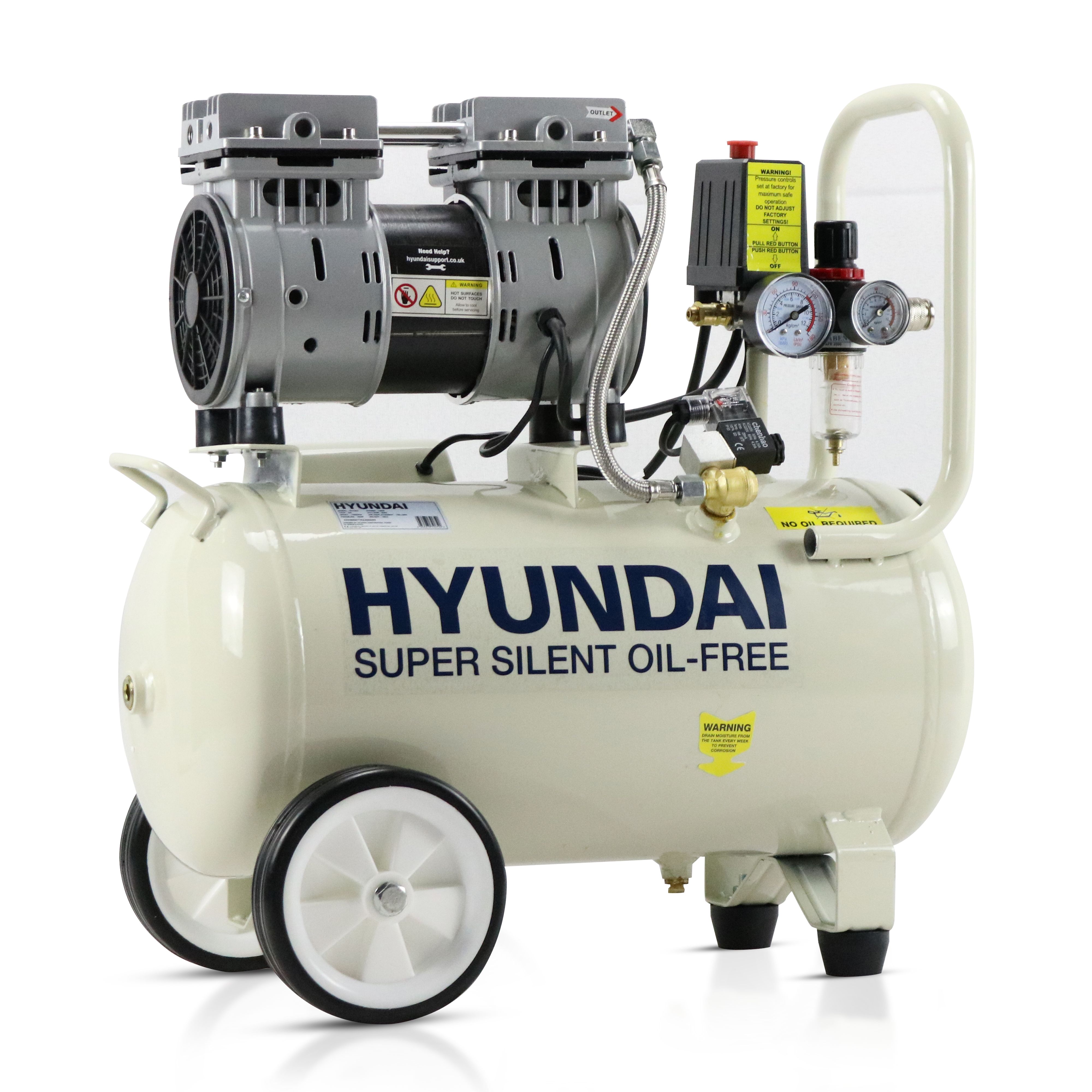 Hyundai Silent 230V 24L Corded Compressor HY7524