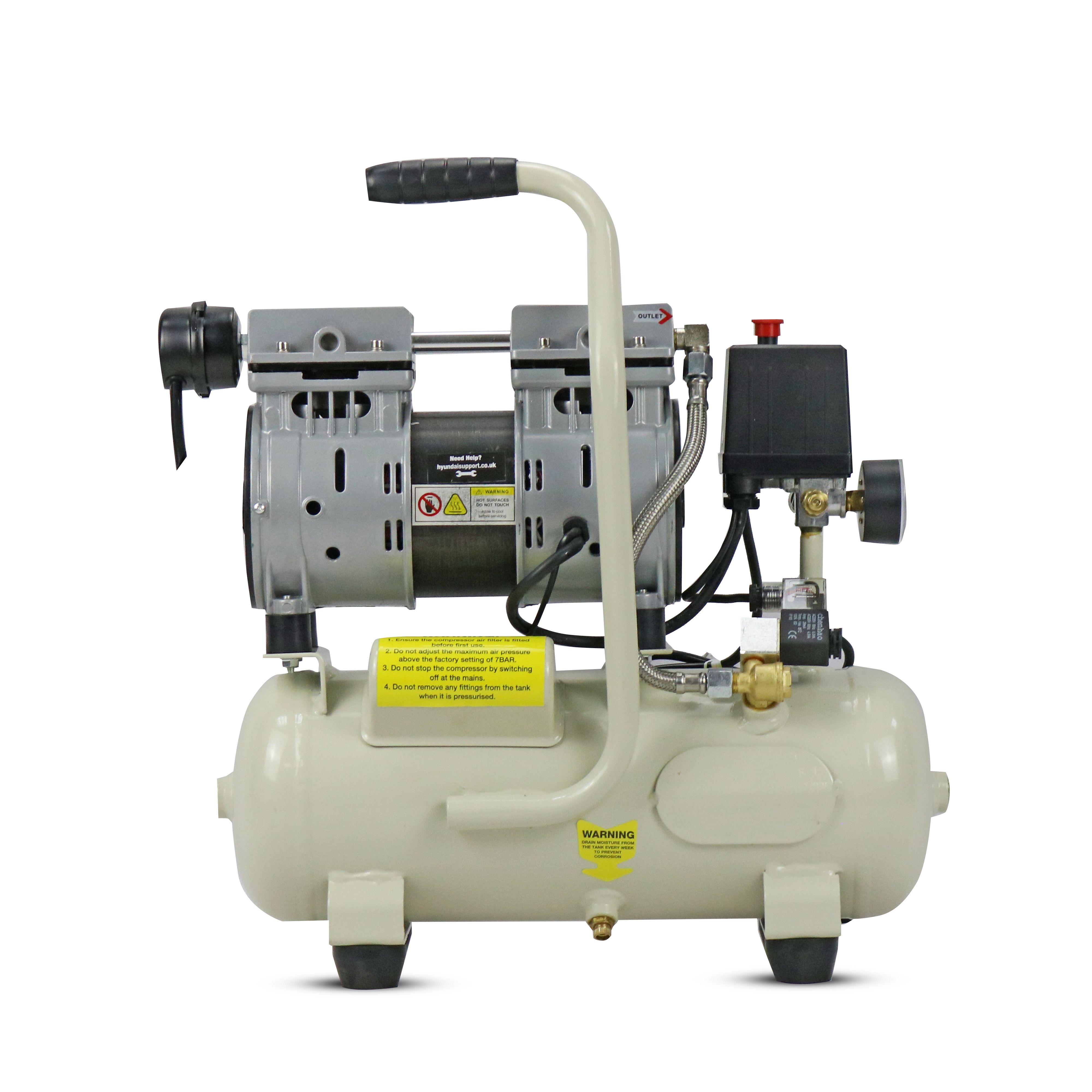 Hyundai Silent 230V 8L Corded Compressor HY5508