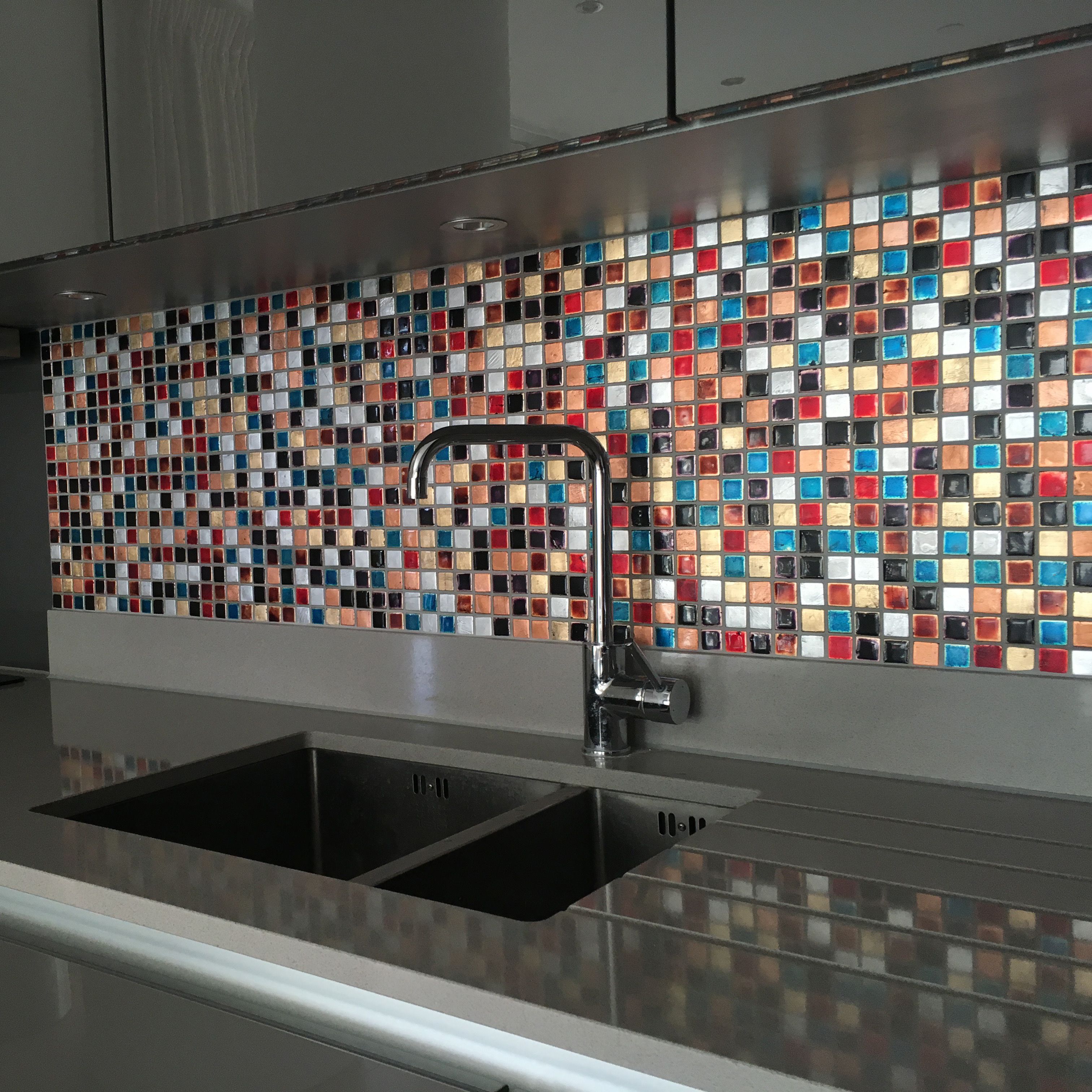 Ibiza Multicolour Gloss Handmade effect Glass Mosaic tile, (L)300mm (W ...