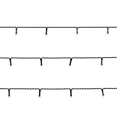 Ice white LED Timer function String lights Green cable