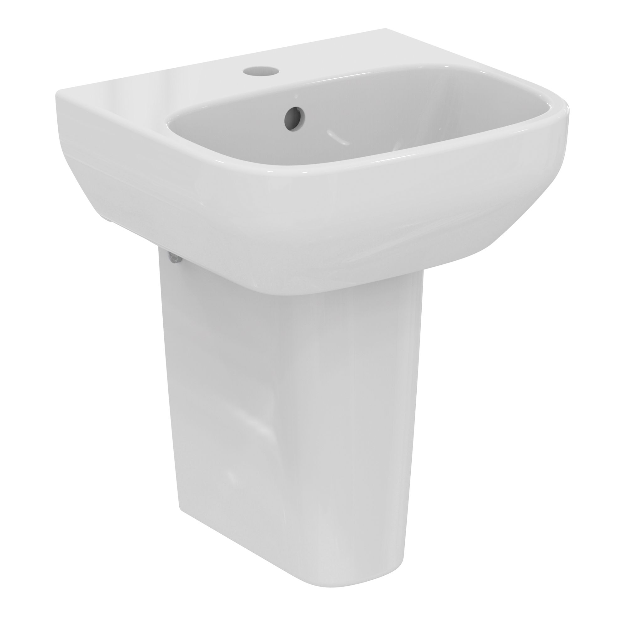 Ideal Standard i.life S Gloss White Rectangular Wall-mounted Semi ...