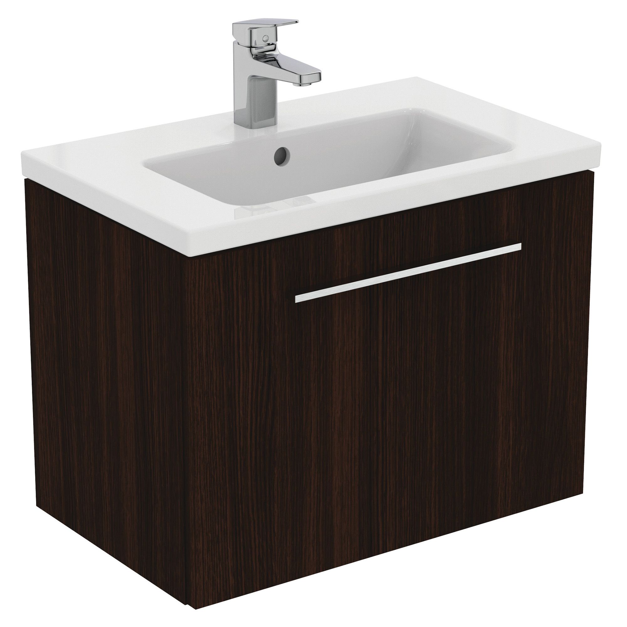 Ideal Standard i.Life S Matt Coffee brown Oak effect Wall-mounted ...