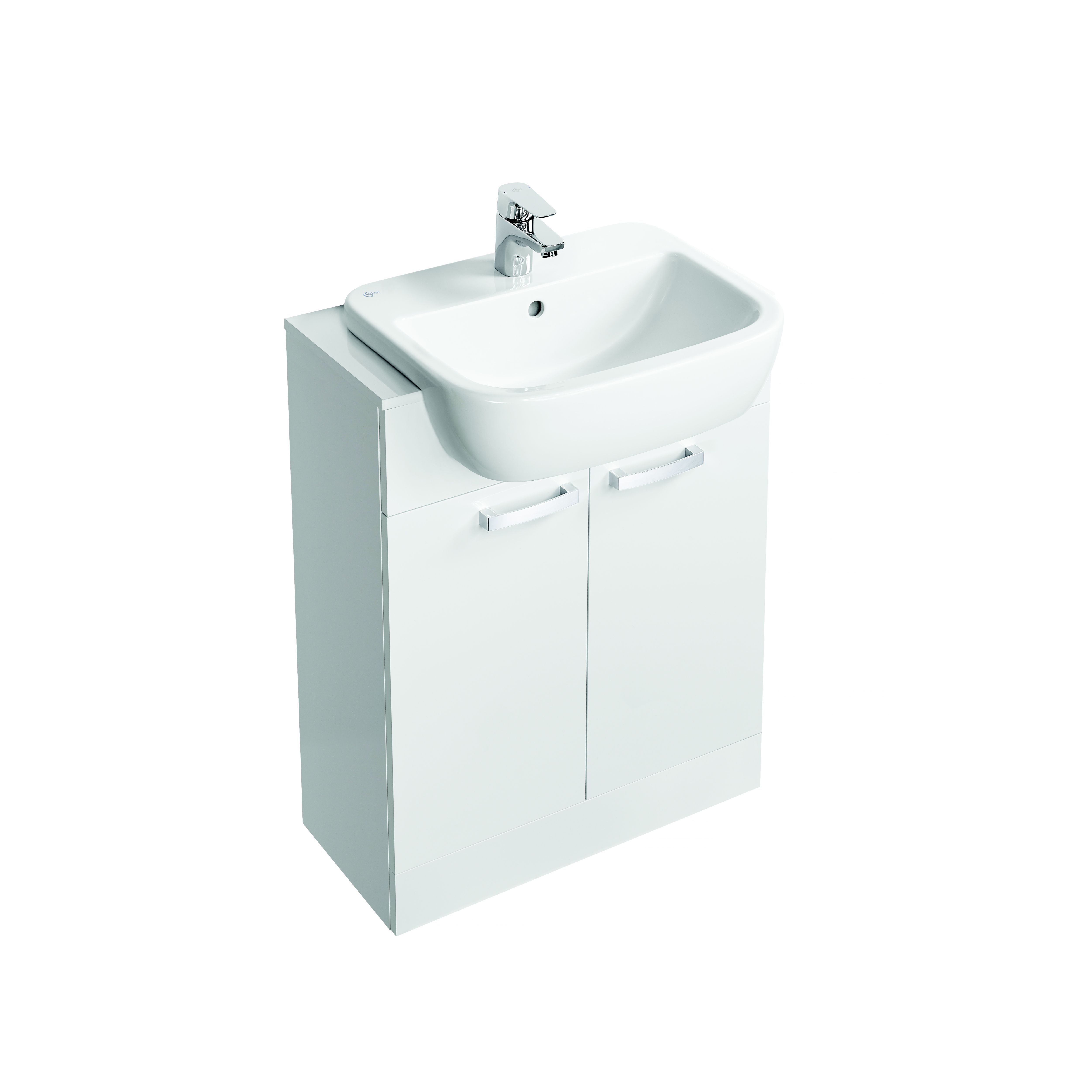 Ideal Standard Tempo White Vanity unit & basin set (W)650mm (H)850mm ...