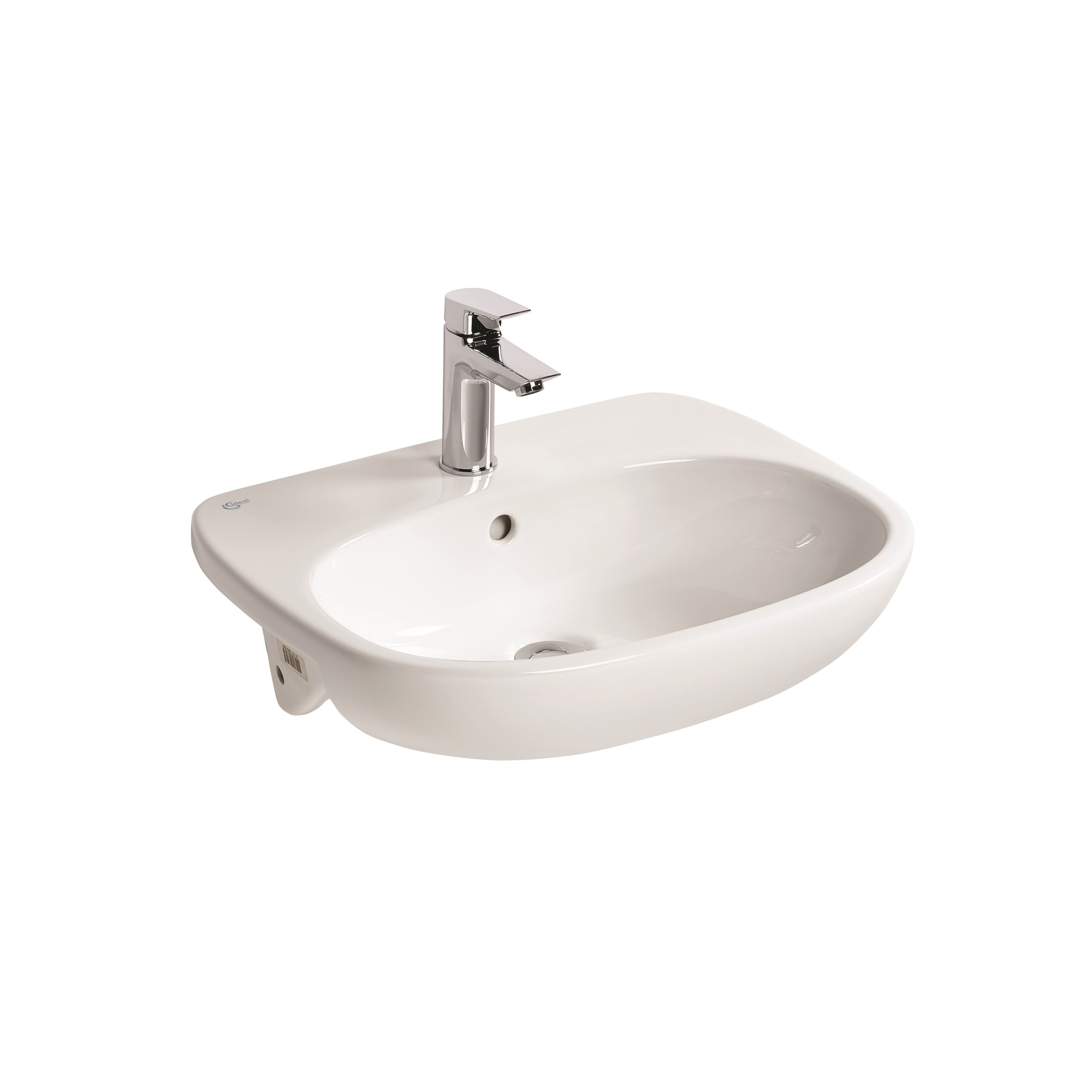 Ideal Standard Tesi D-shaped Semi-recessed Basin (W)65cm | DIY at B&Q