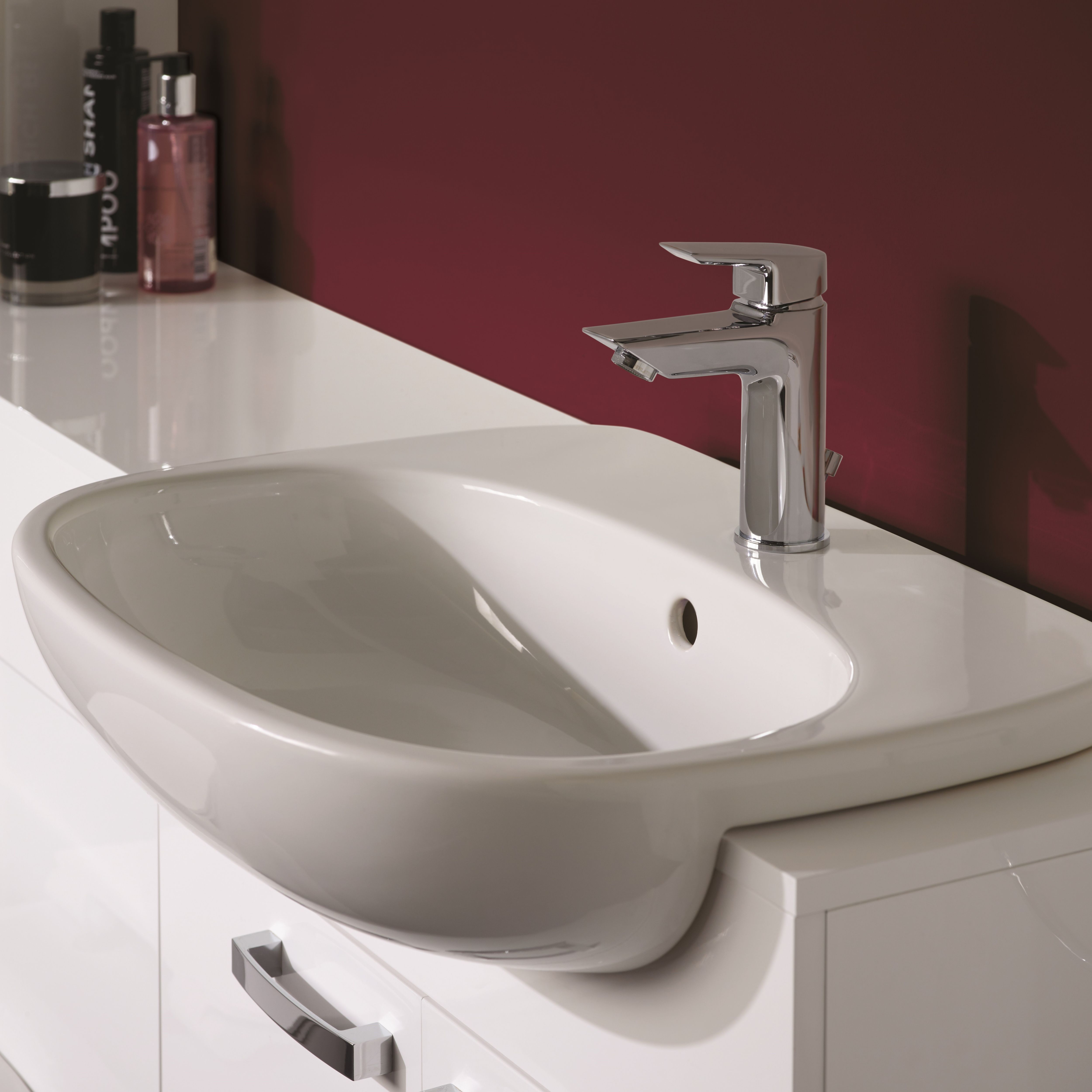 Ideal Standard Tesi D-shaped Semi-recessed Basin | DIY at B&Q