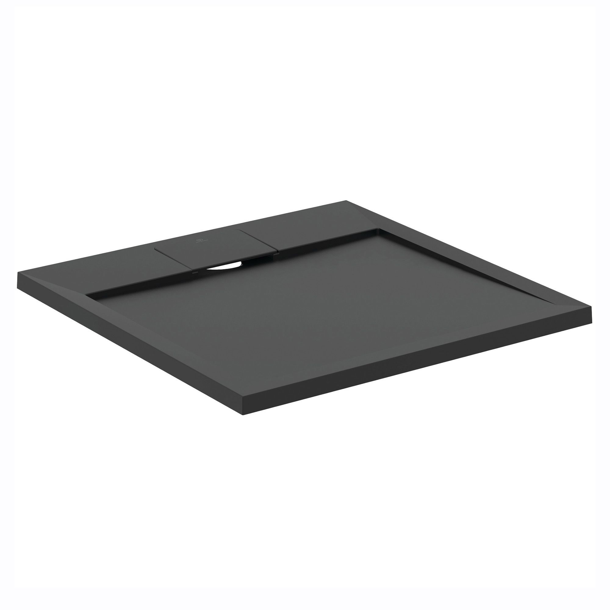 Ideal Standard Ultraflat S i.life Matt Jet Black Square Centre drain ...