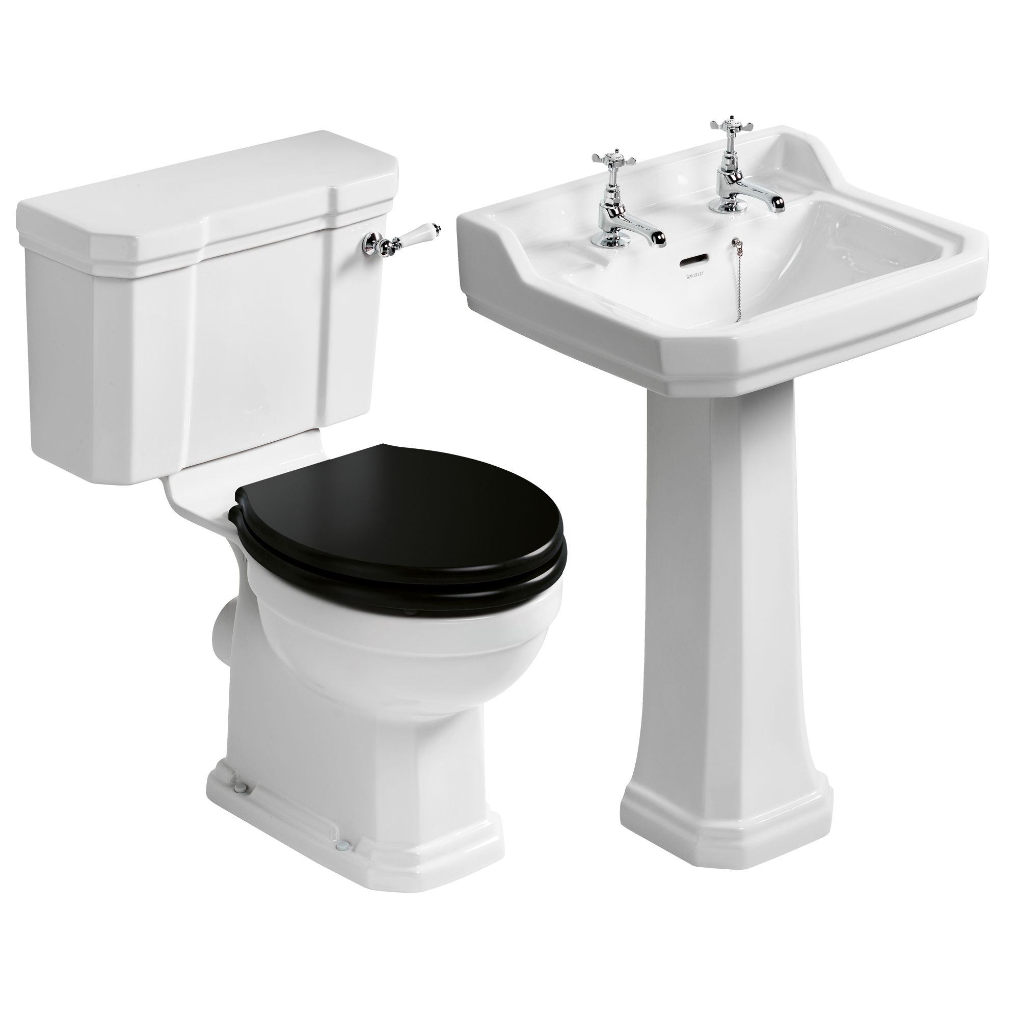 Ideal Standard Waverley White Close-coupled Floor-mounted Toilet & full ...