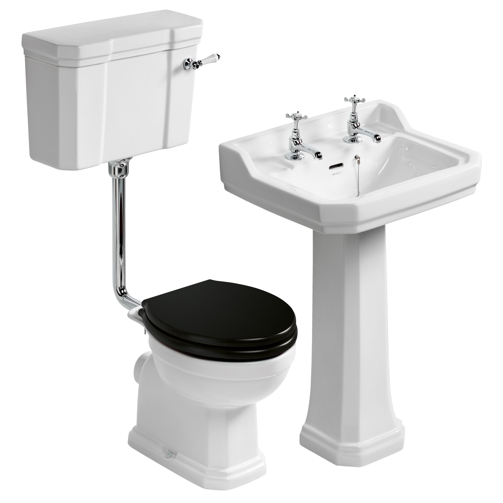 Ideal Standard Waverley White High-low Floor-mounted Toilet & full ...
