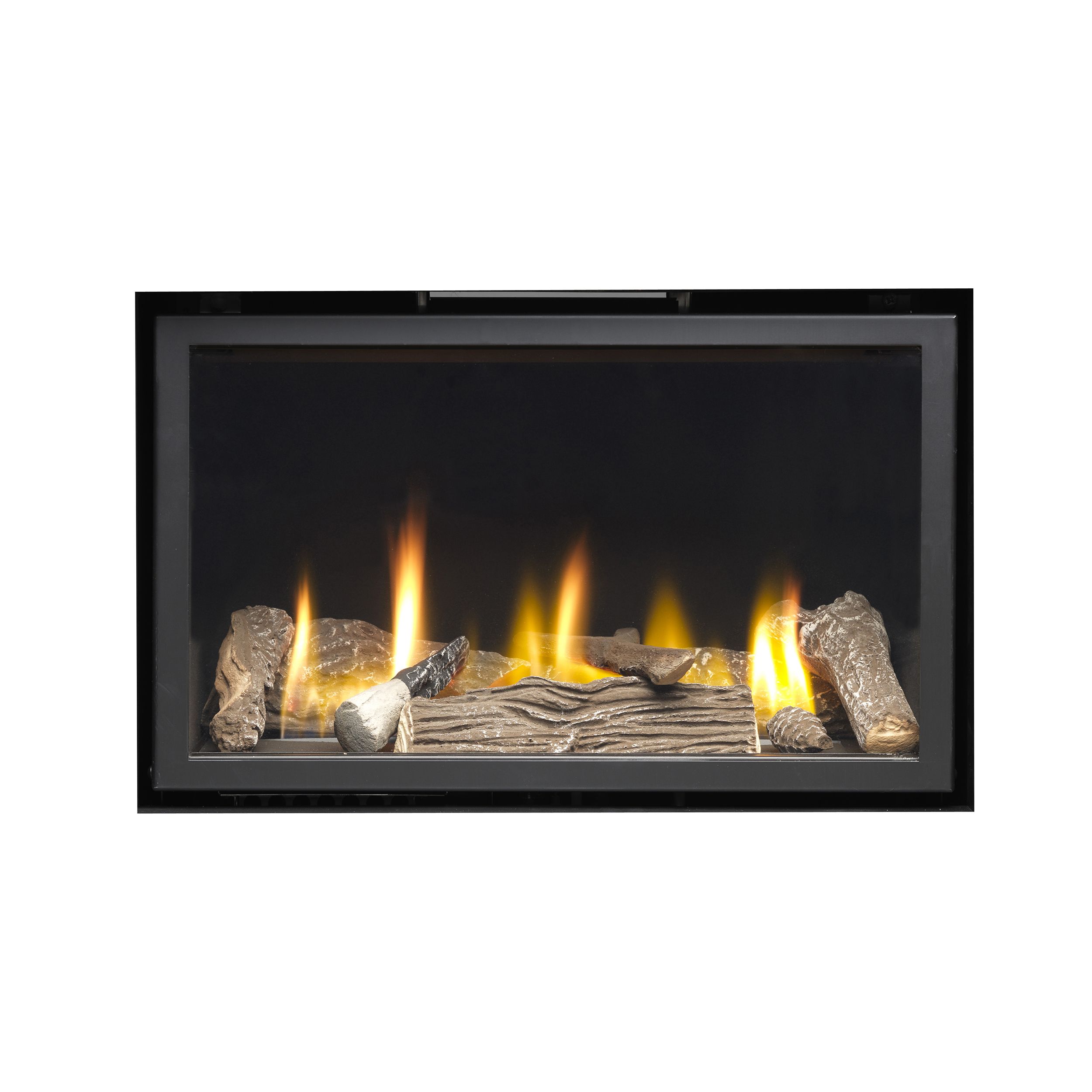 Ignite Pinnacle 600 Black Remote controlled Gas Fire V60HERFLLO | DIY ...