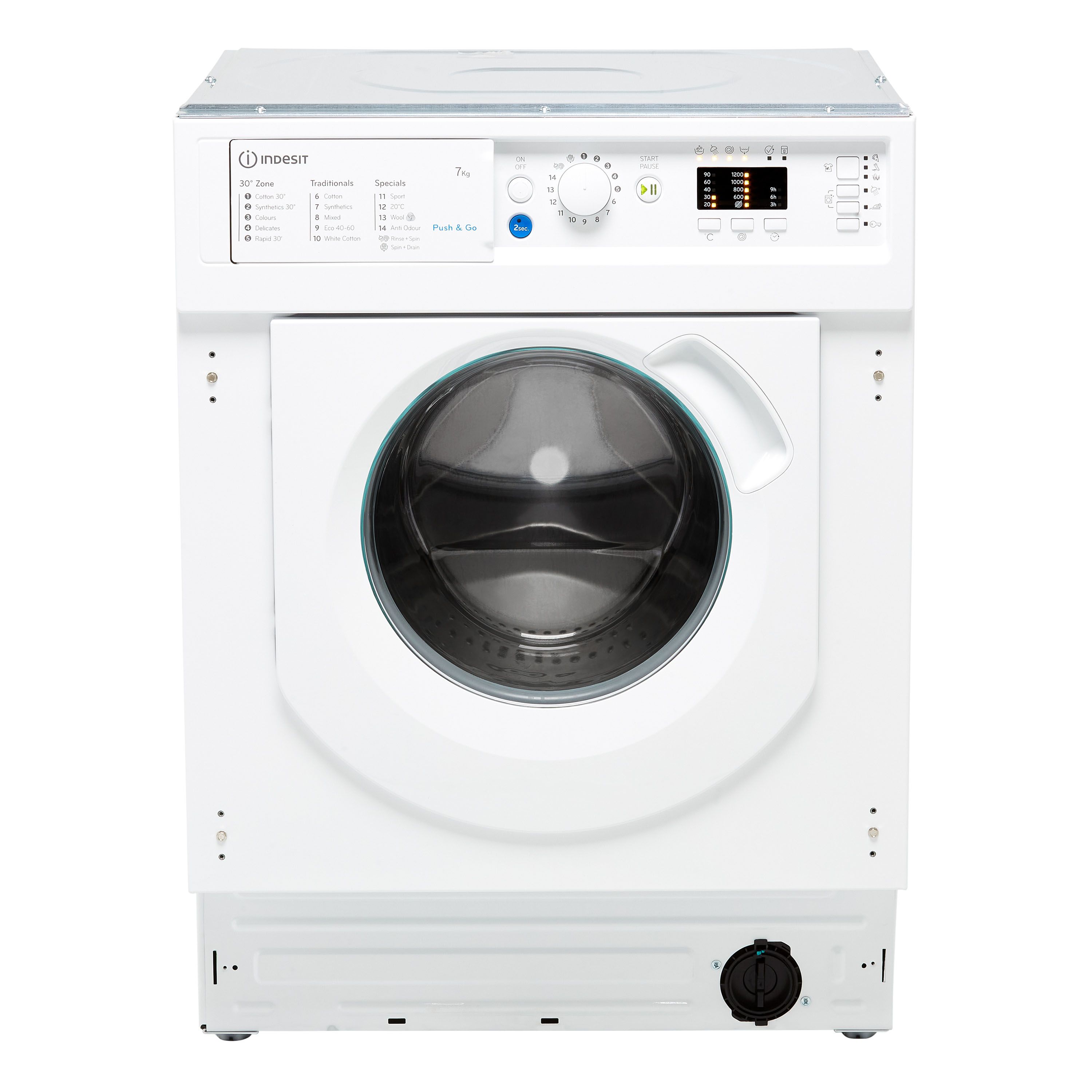 Indesit BIWMIL71252UKN_WH 7kg Built-in 1200rpm Washing machine - White