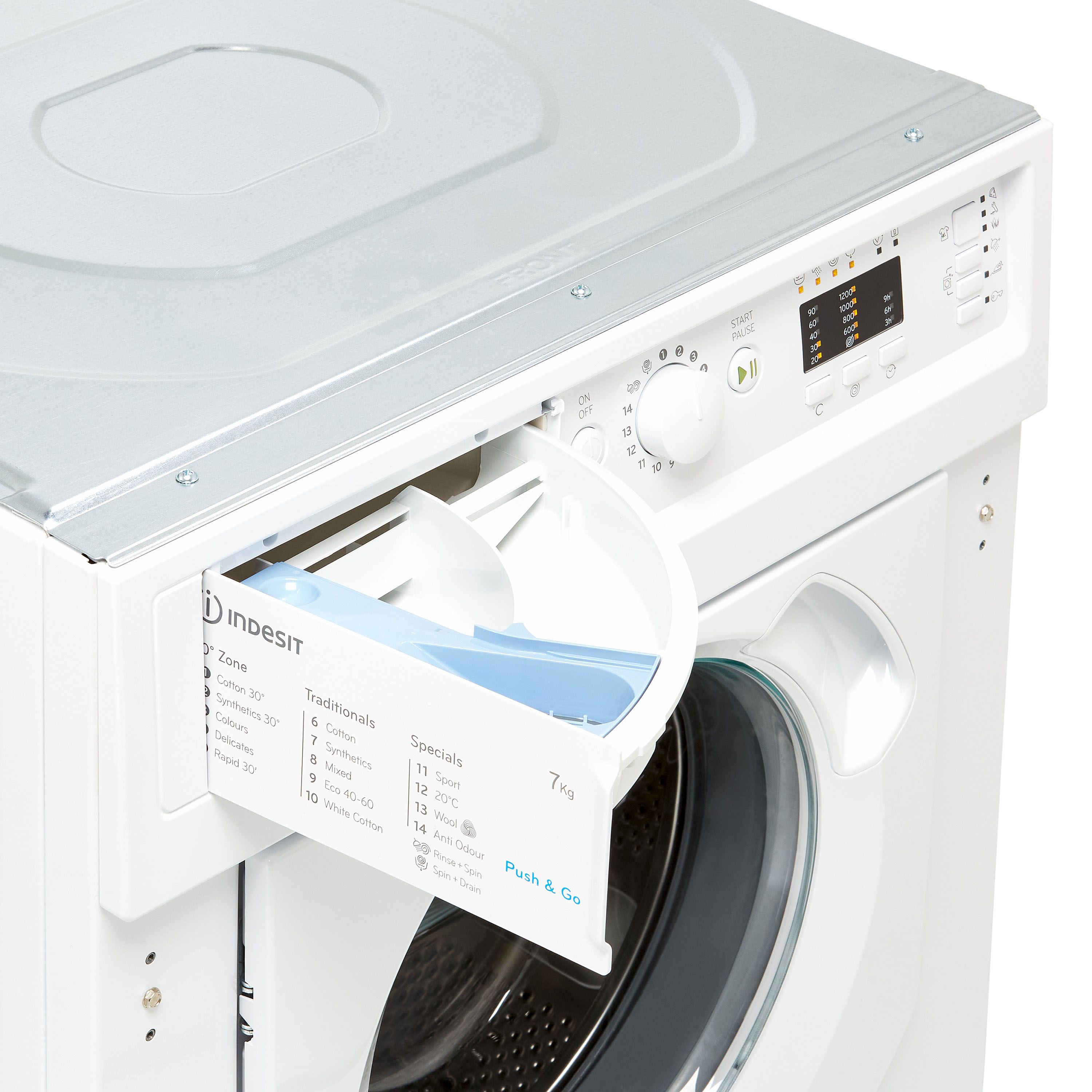Indesit BIWMIL71252UKN_WH 7kg Built-in 1200rpm Washing machine - White