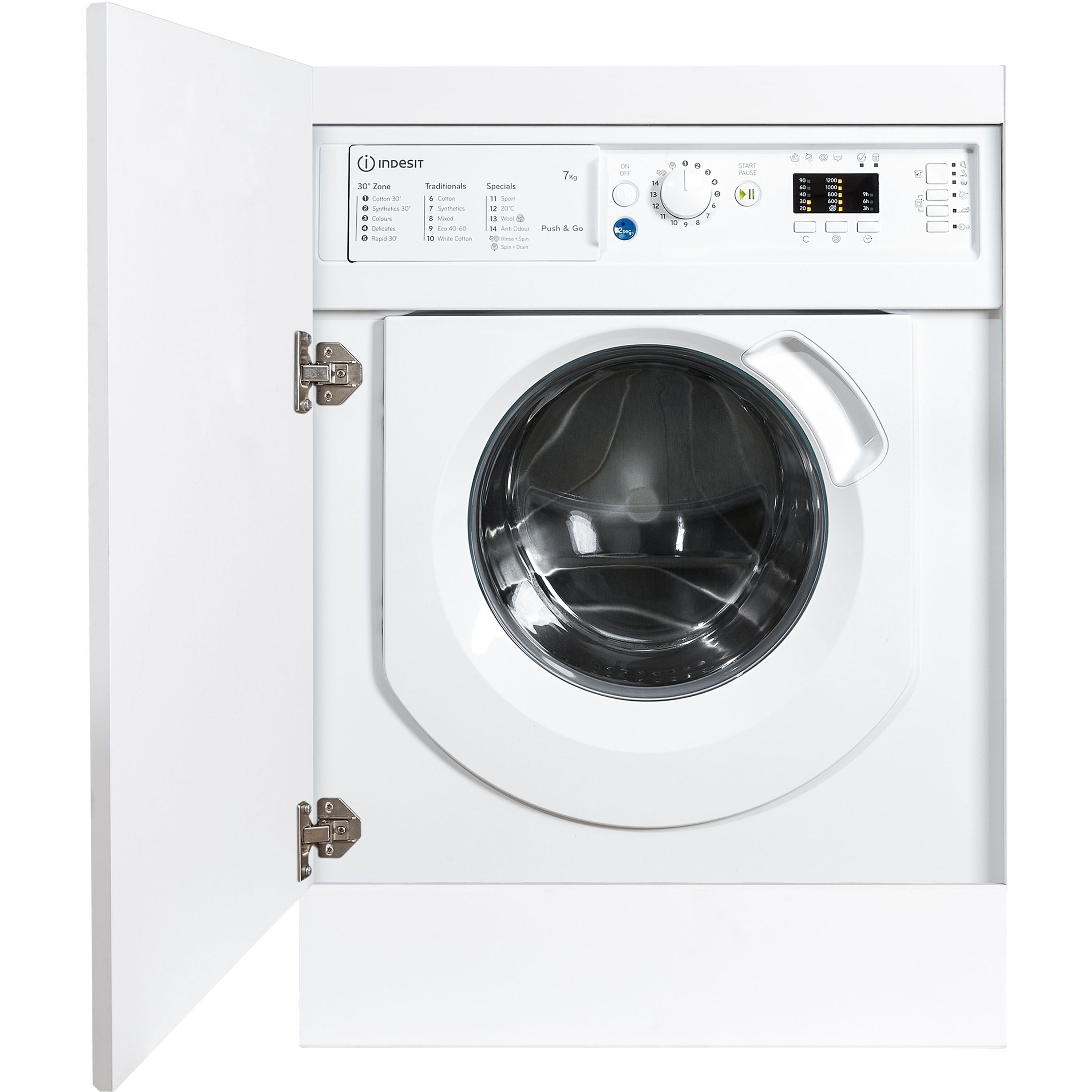 Indesit BIWMIL71252UKN_WH 7kg Built-in 1200rpm Washing machine - White