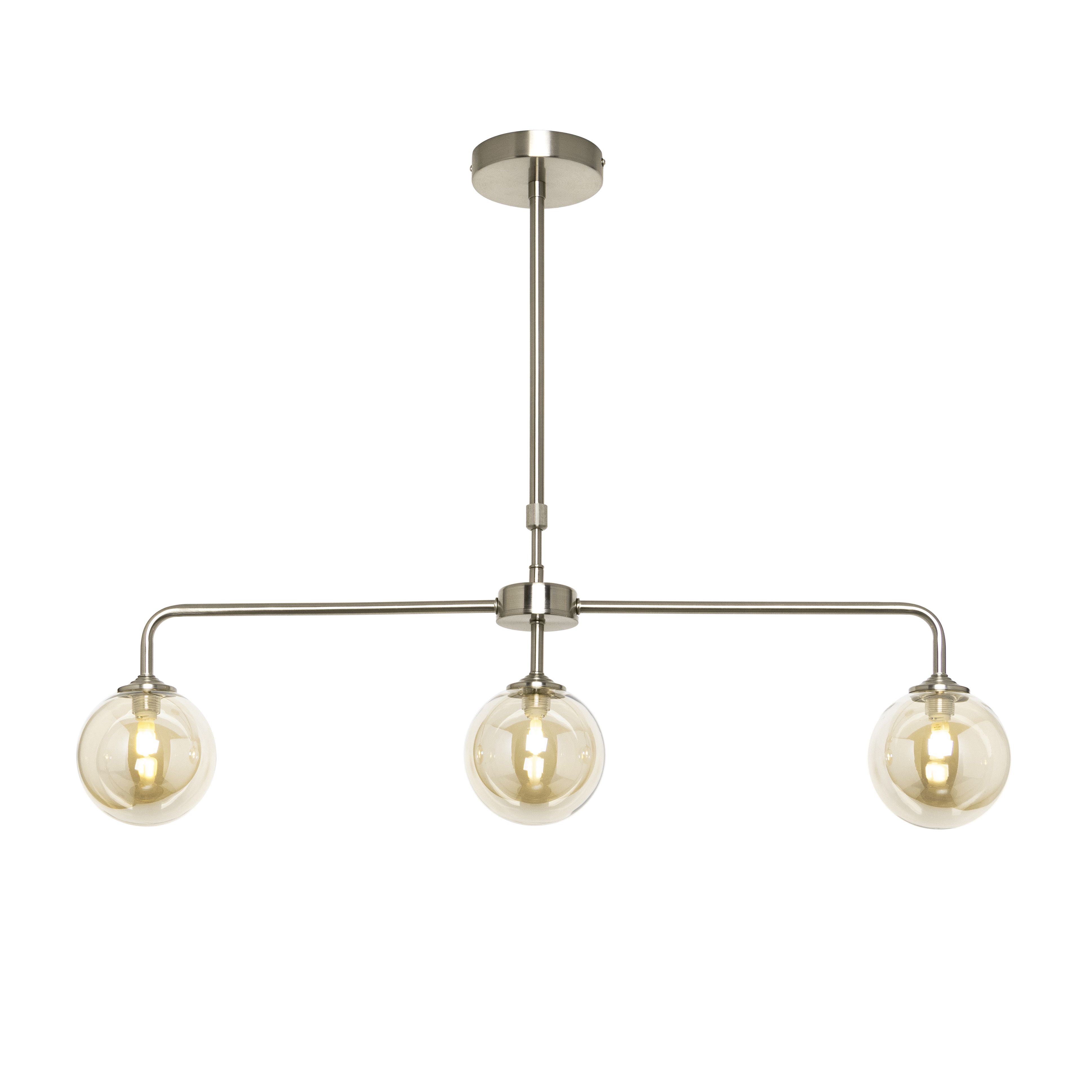 Inlight Agile Satin Champagne Nickel effect LED Pendant ceiling light ...
