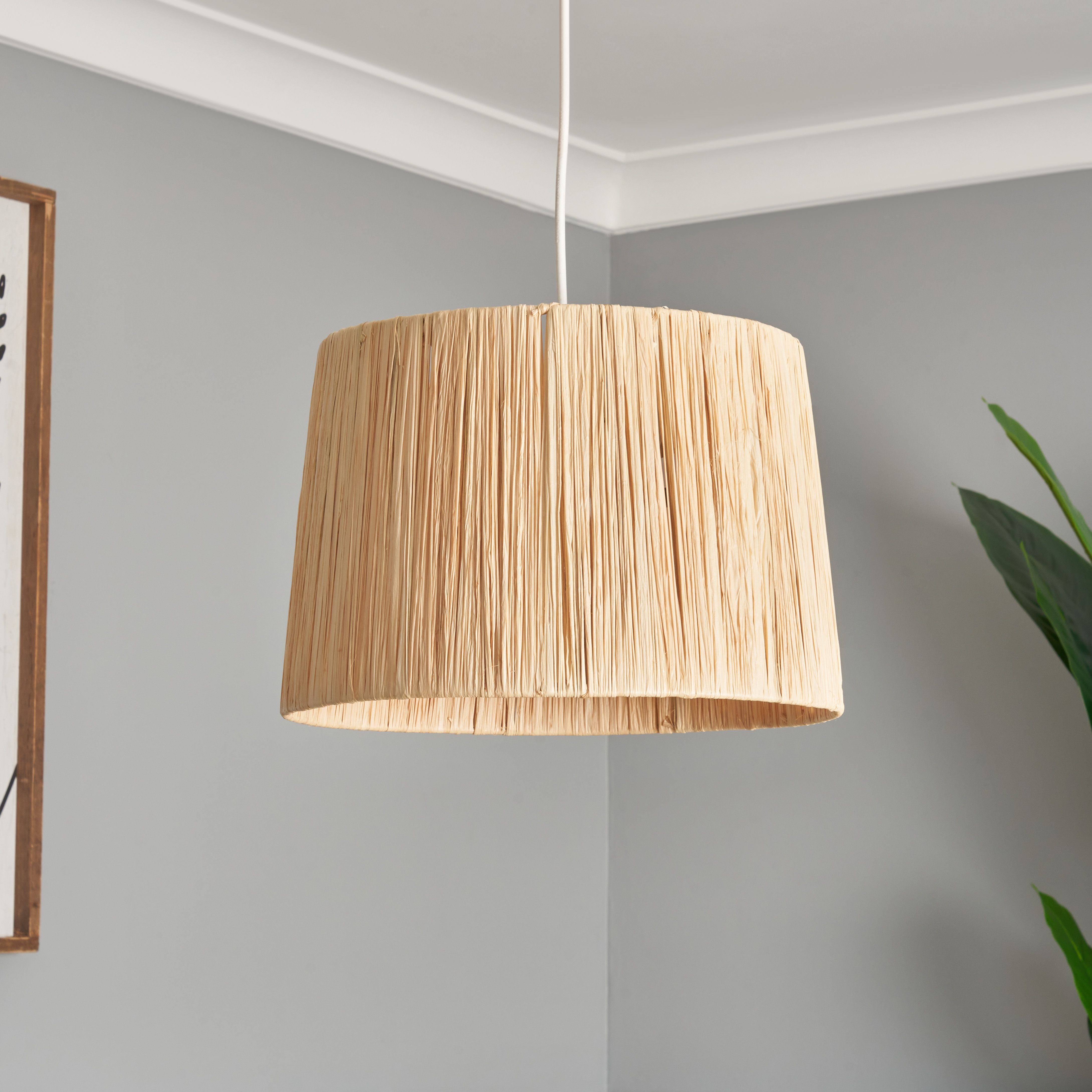 Inlight Bruno Natural Rattan Round Lamp shade (D)32cm