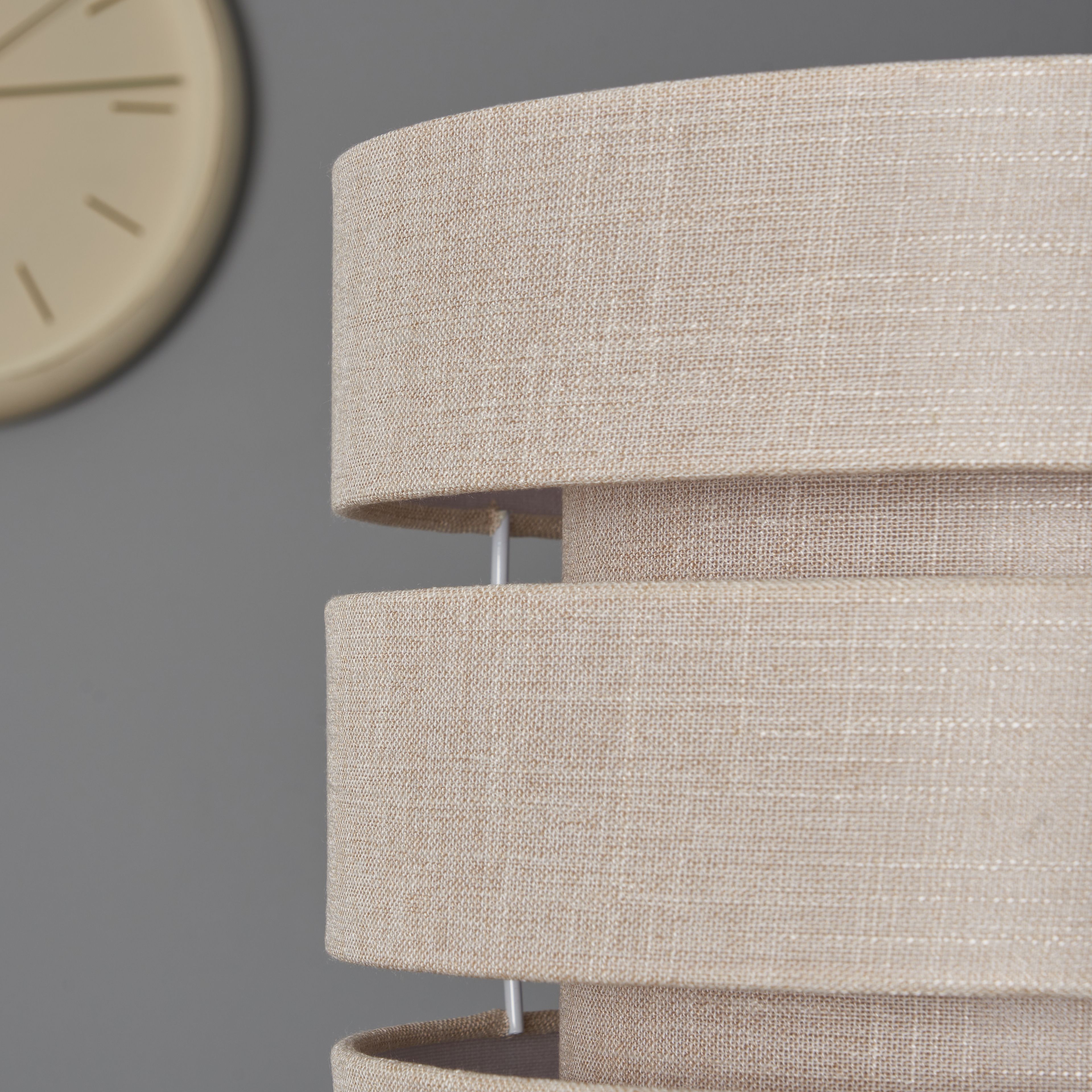 Inlight Cantina Natural Woven effect Mini Trio Cylinder Light shade (D)28cm