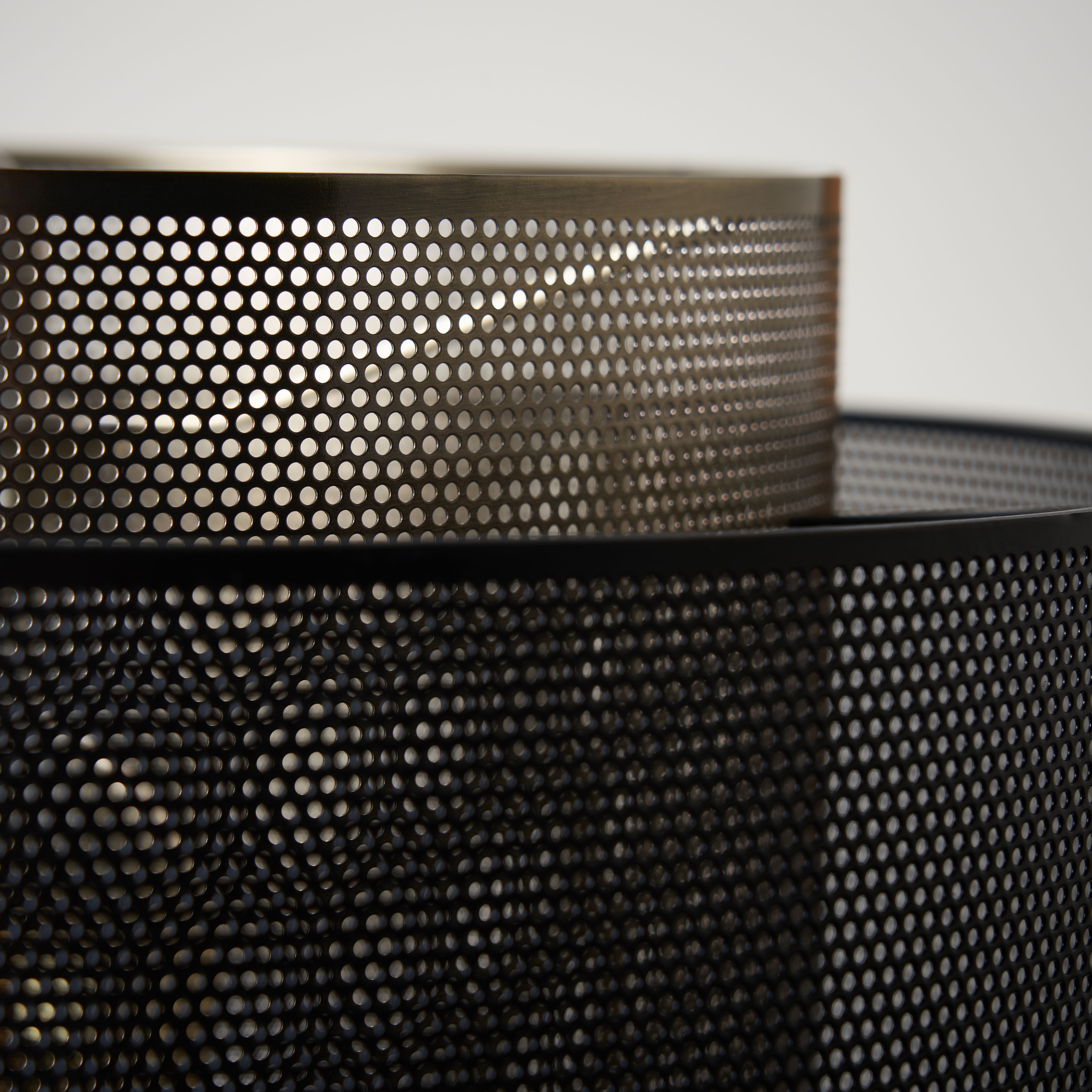 Inlight Charlene Black Mesh Layer Cylinder Lamp shade (D)35cm