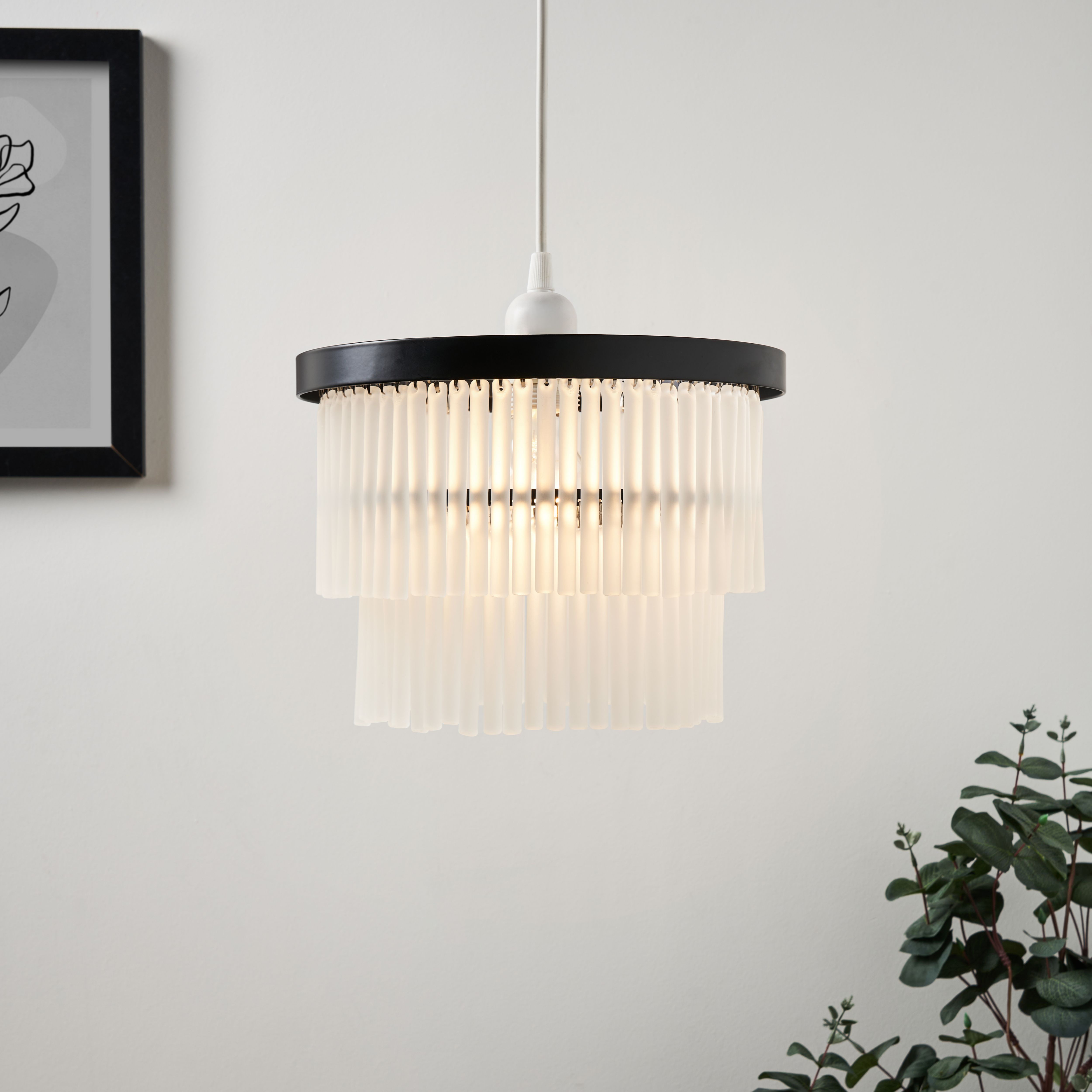 Inlight Kuip Black Round Lamp shade (D)25cm
