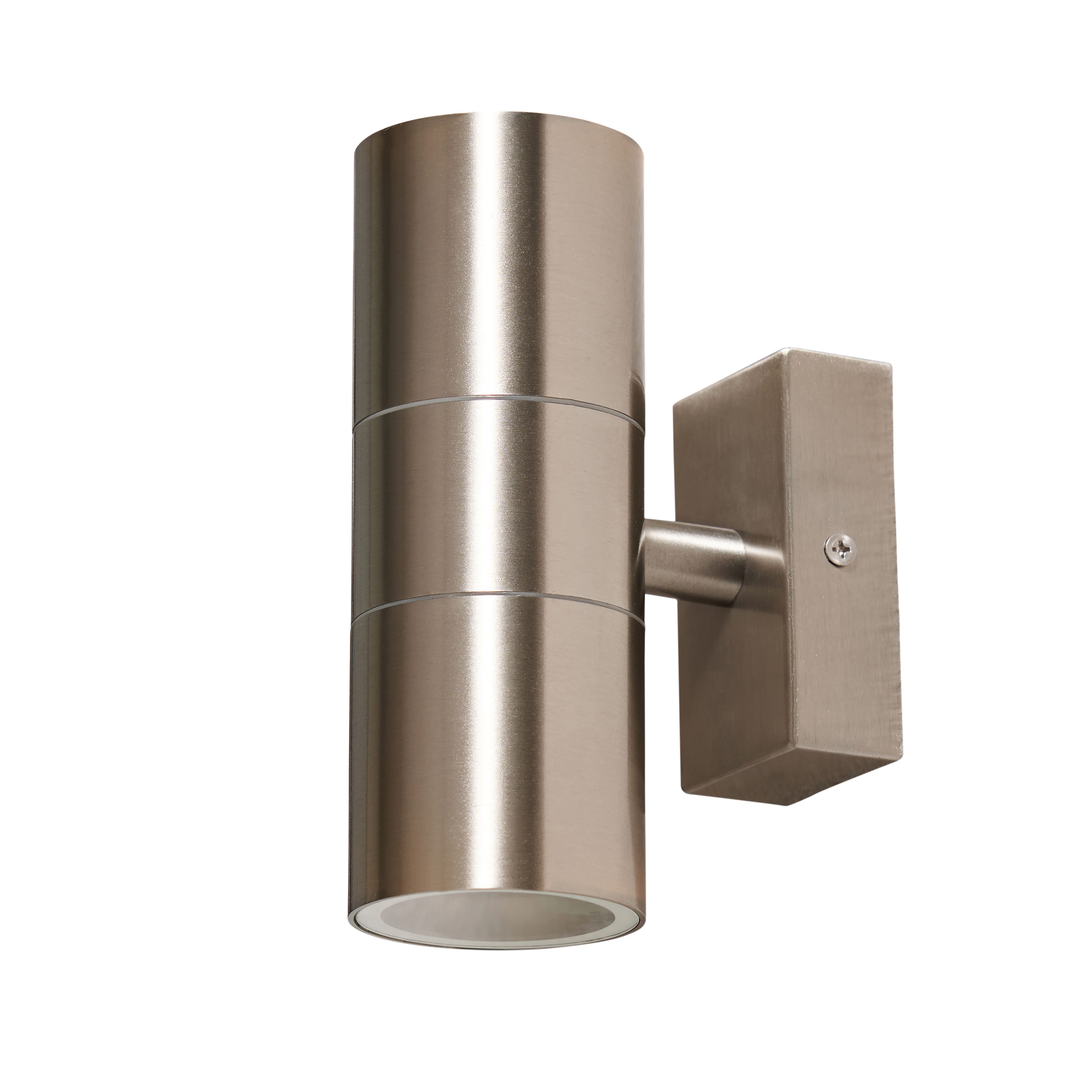 Inlight Mills Fixed Satin Stainless steel effect Mains-powered Outdoor ...