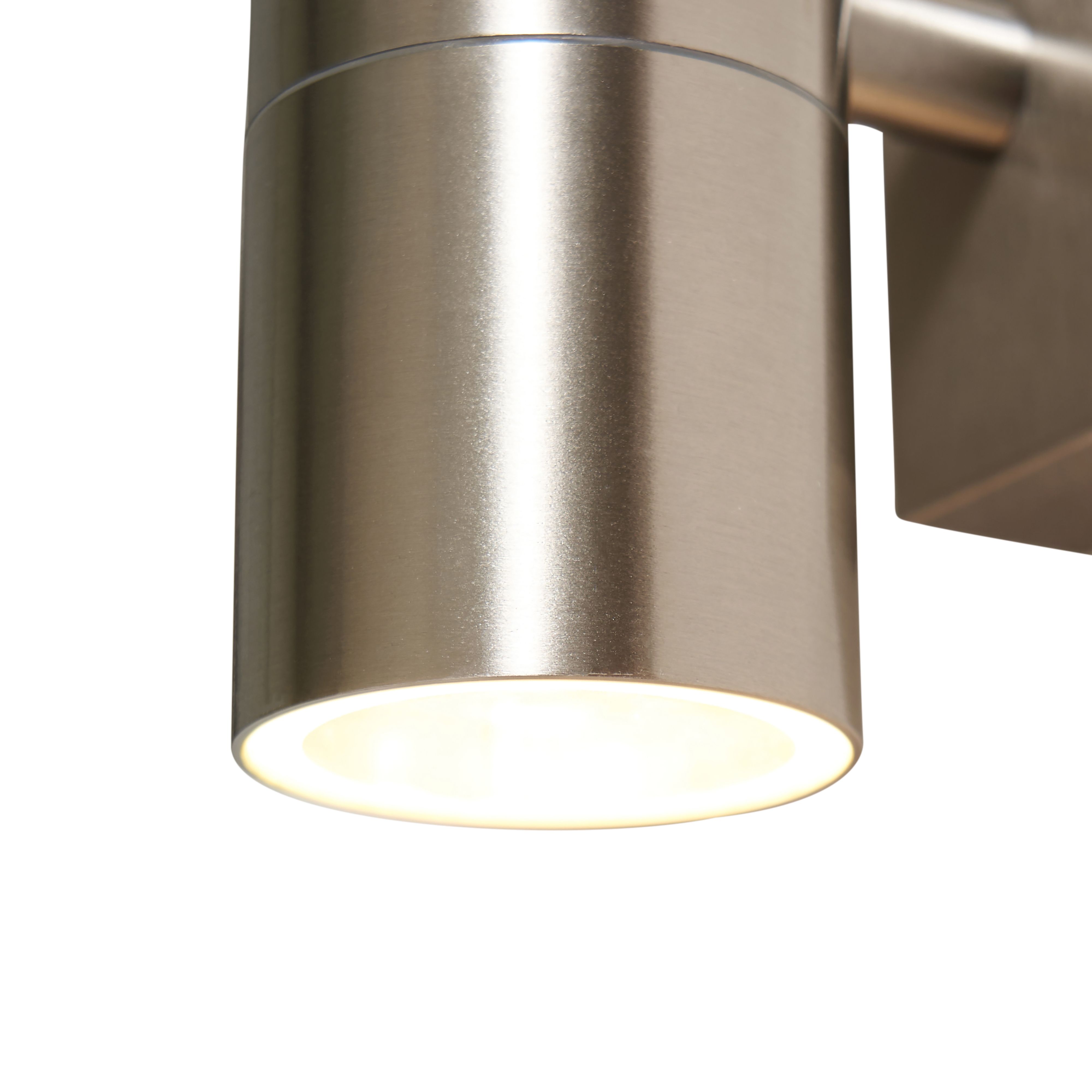 Inlight Mills Fixed Satin Stainless steel effect Mains-powered Outdoor ...