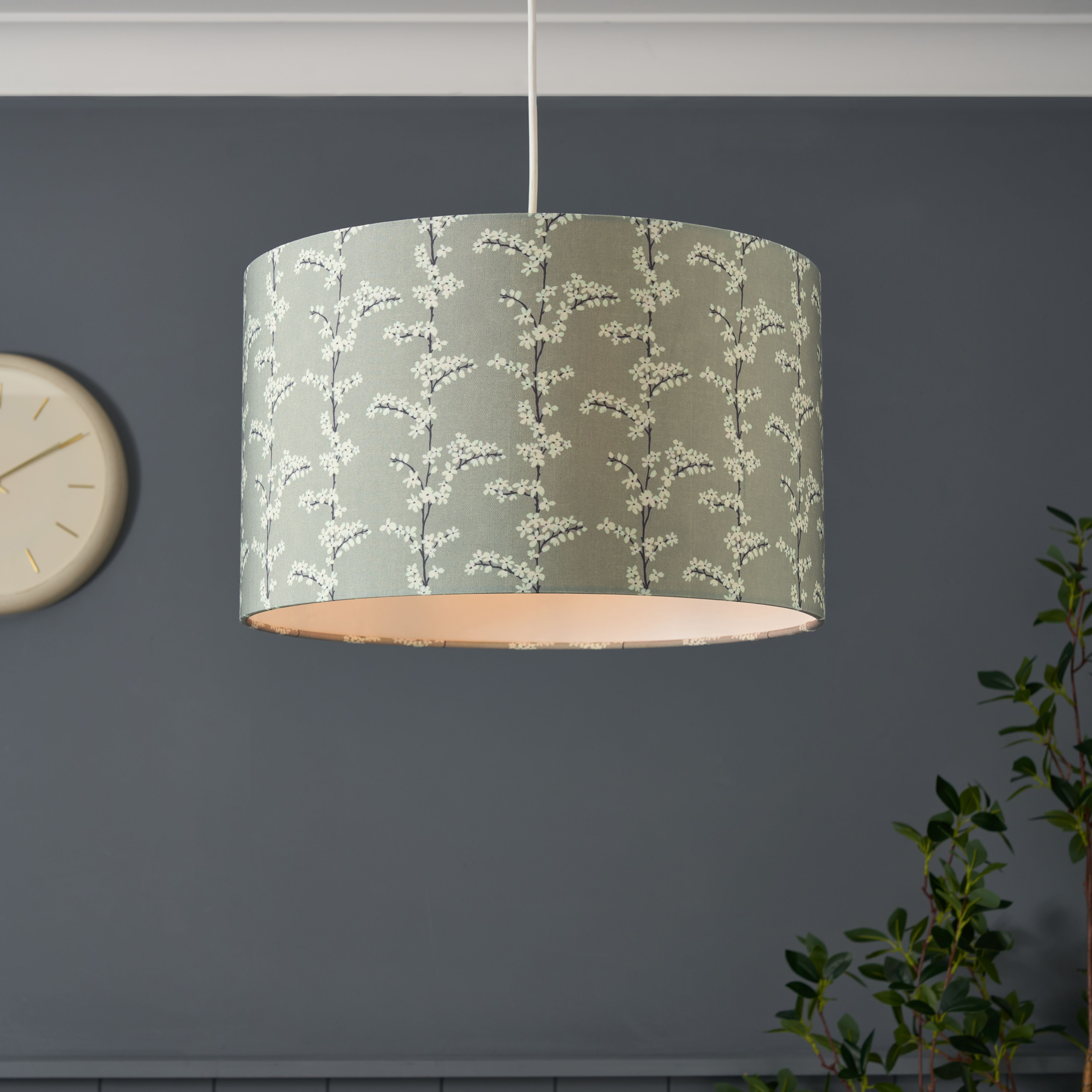 Inlight Para Green Floral Round Lamp shade (D)40cm