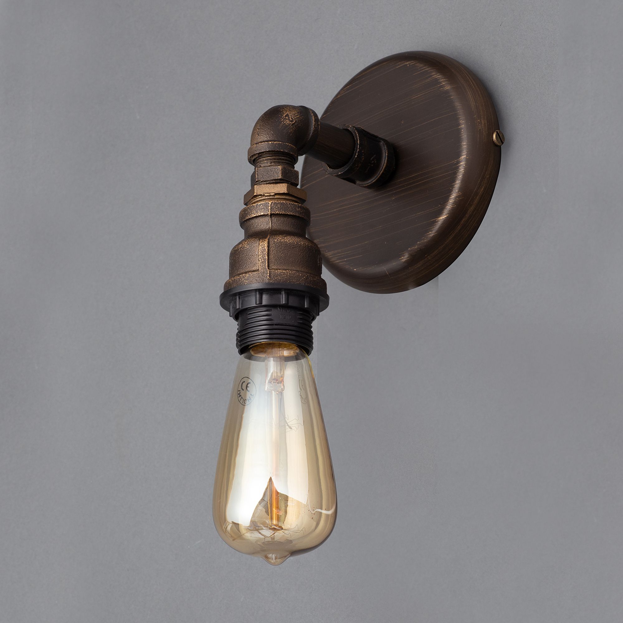 Inlight Parel Pipe Bronze effect Wall light