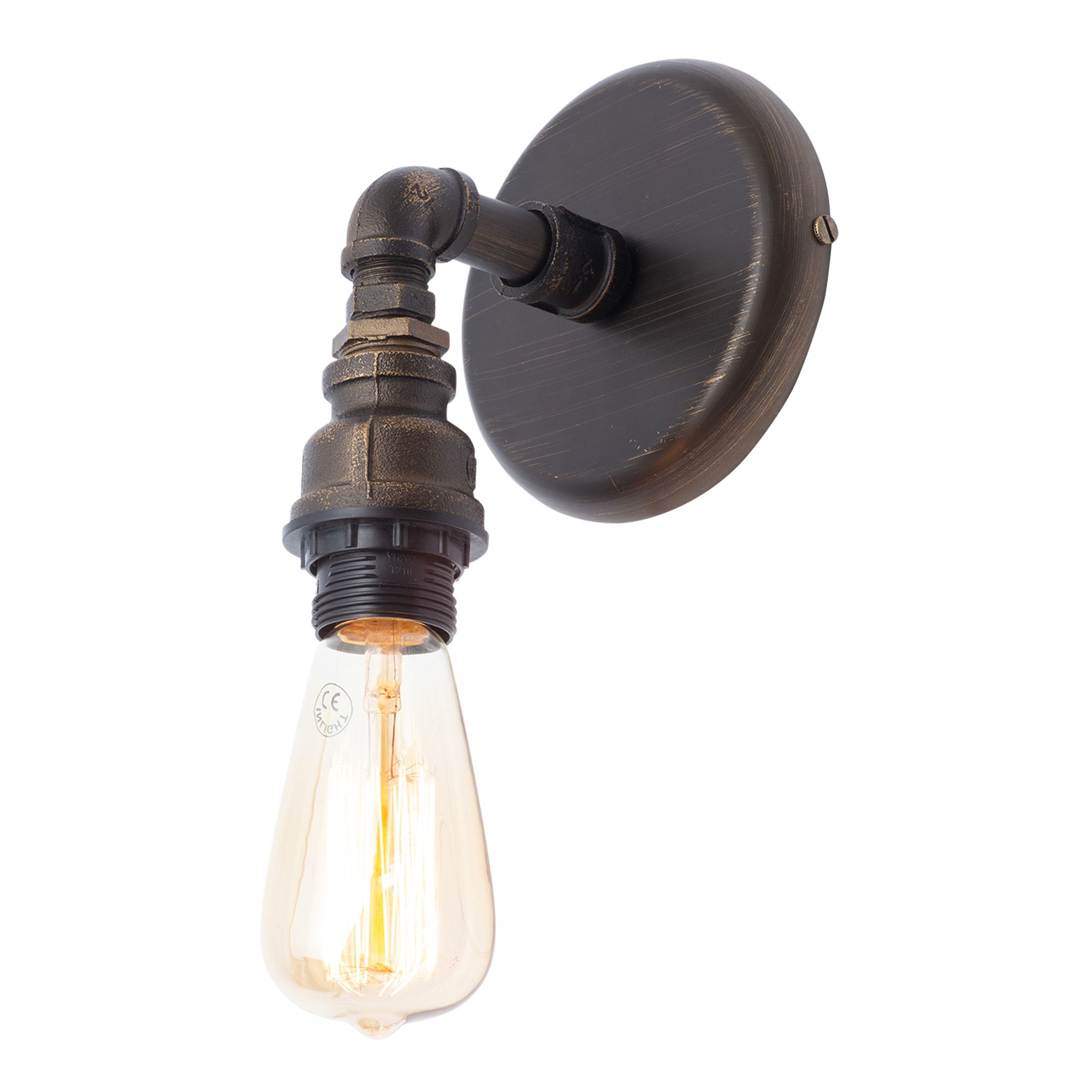 Inlight Parel Pipe Bronze effect Wall light | DIY at B&Q