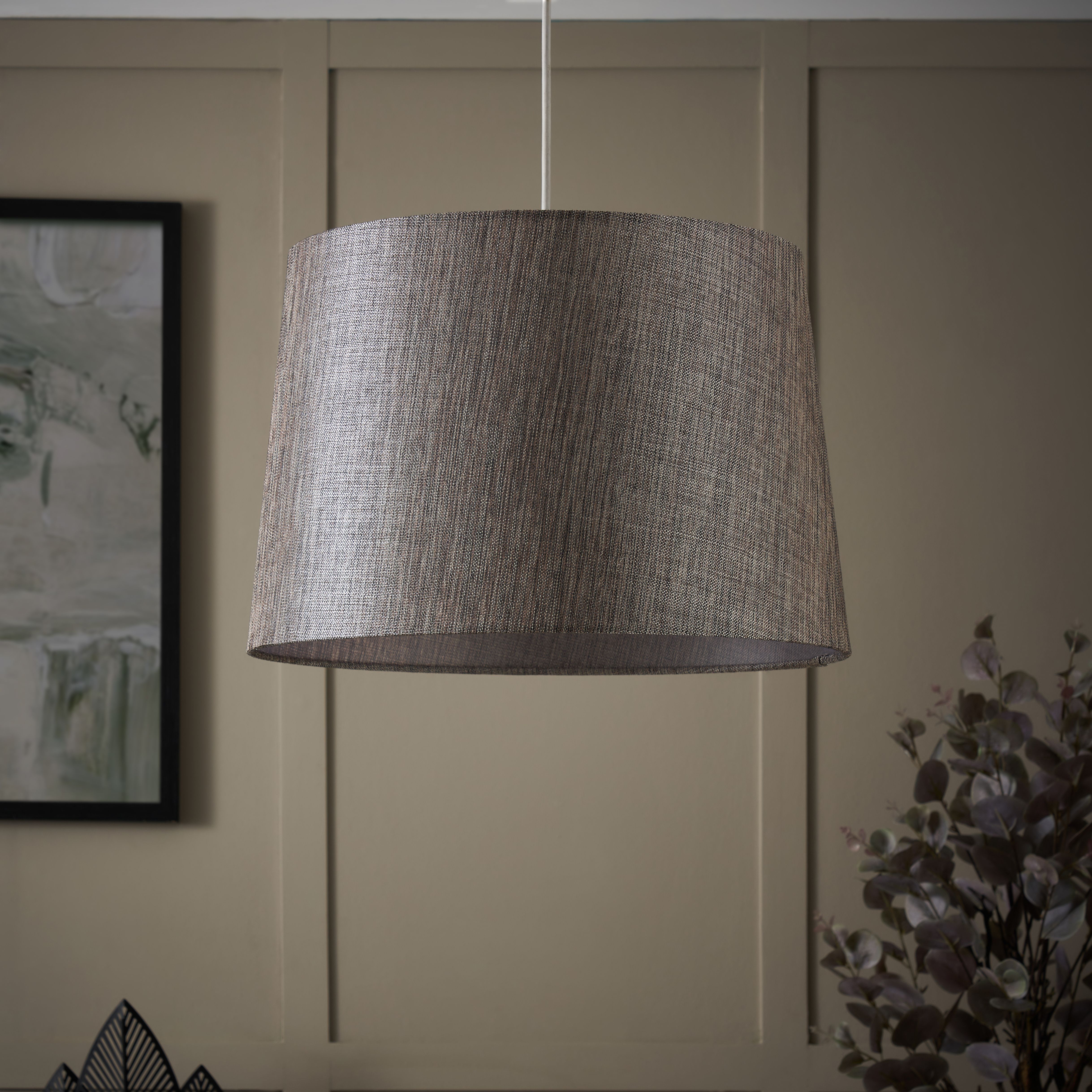 Inlight Ponte Blue Metallic effect Contemporary Cylinder Light shade (D ...