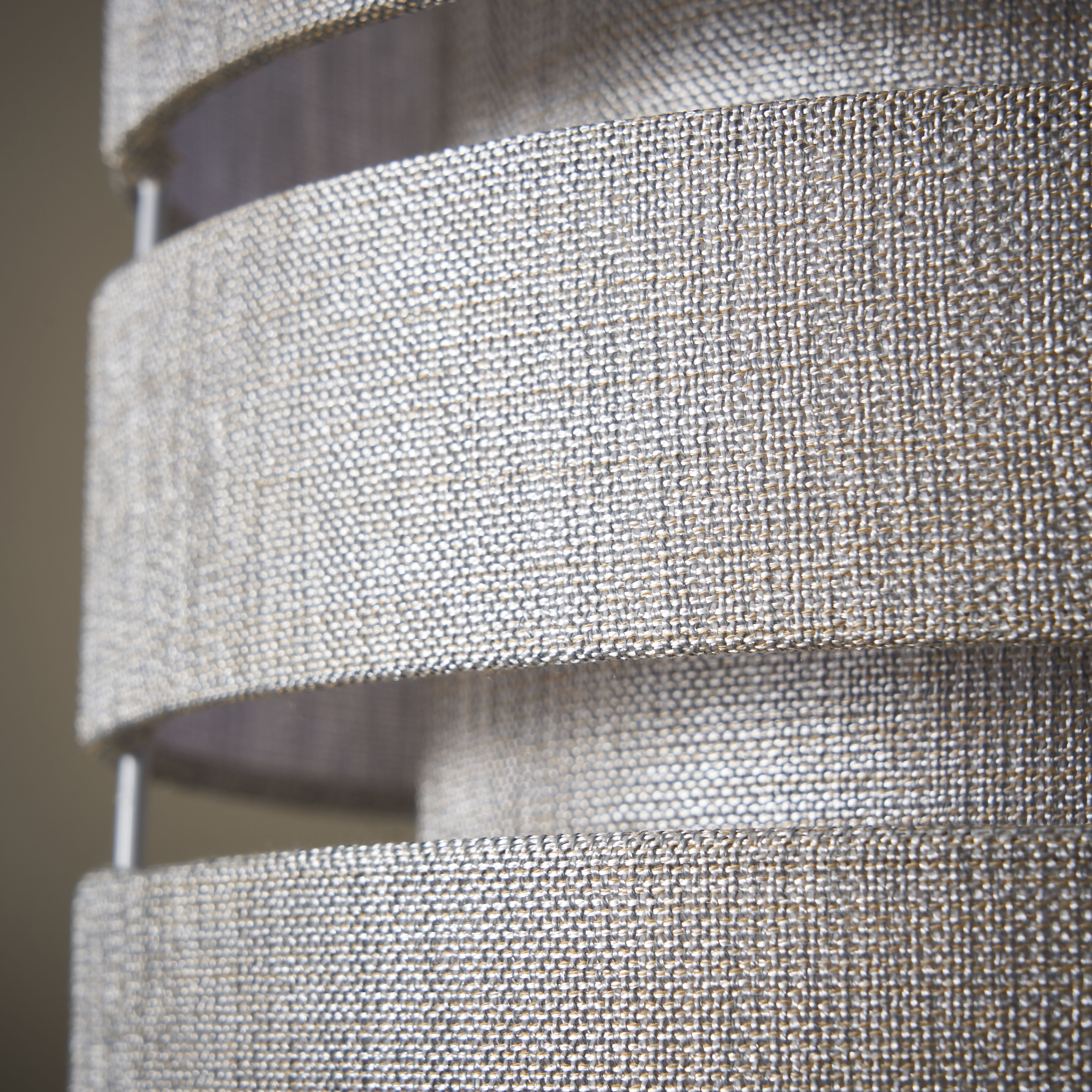 Inlight Ponte Light Grey Metallic effect Contemporary Trio Cylinder ...